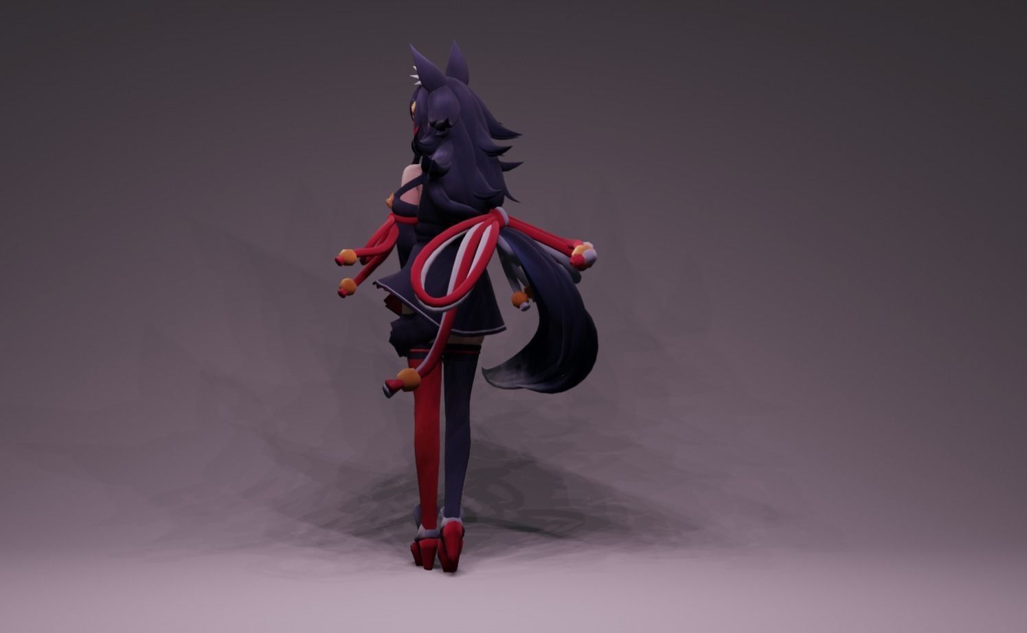 Anime Character - Persona Ookami Mio 3D model | CGTrader