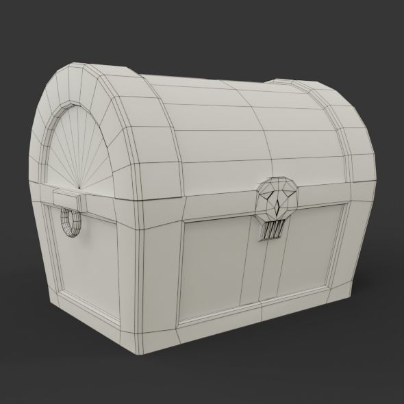 Stylized treasure chest free VR / AR / low-poly 3D model | CGTrader