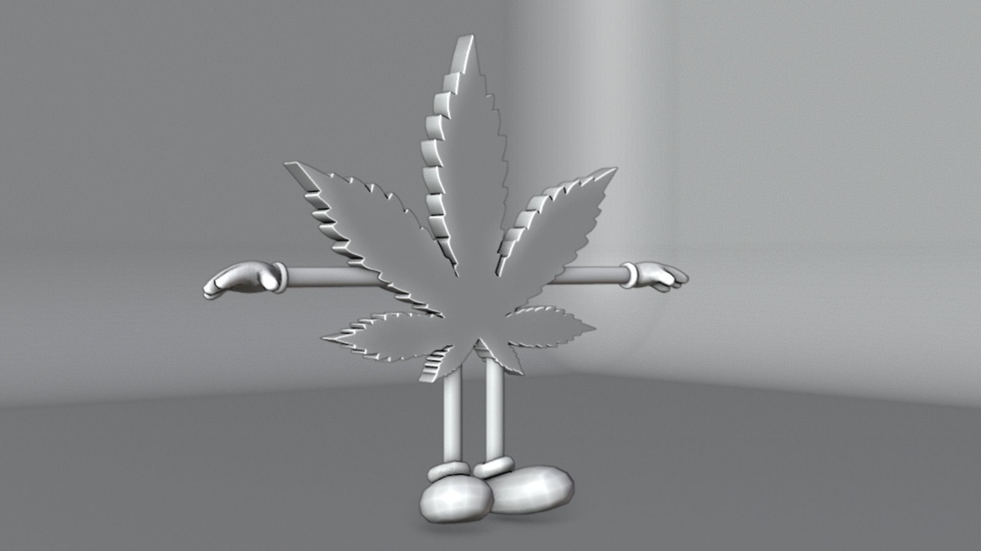 3D model weed toon character VR / AR / low-poly | CGTrader