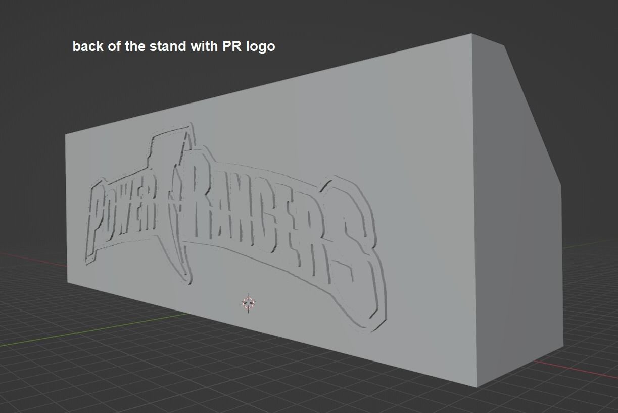 MMPR Power Rangers coins and crystals stand display 3D model 3D ...