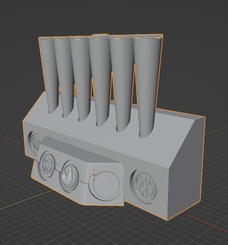 MMPR Power Rangers coins and crystals stand display 3D model 3D ...