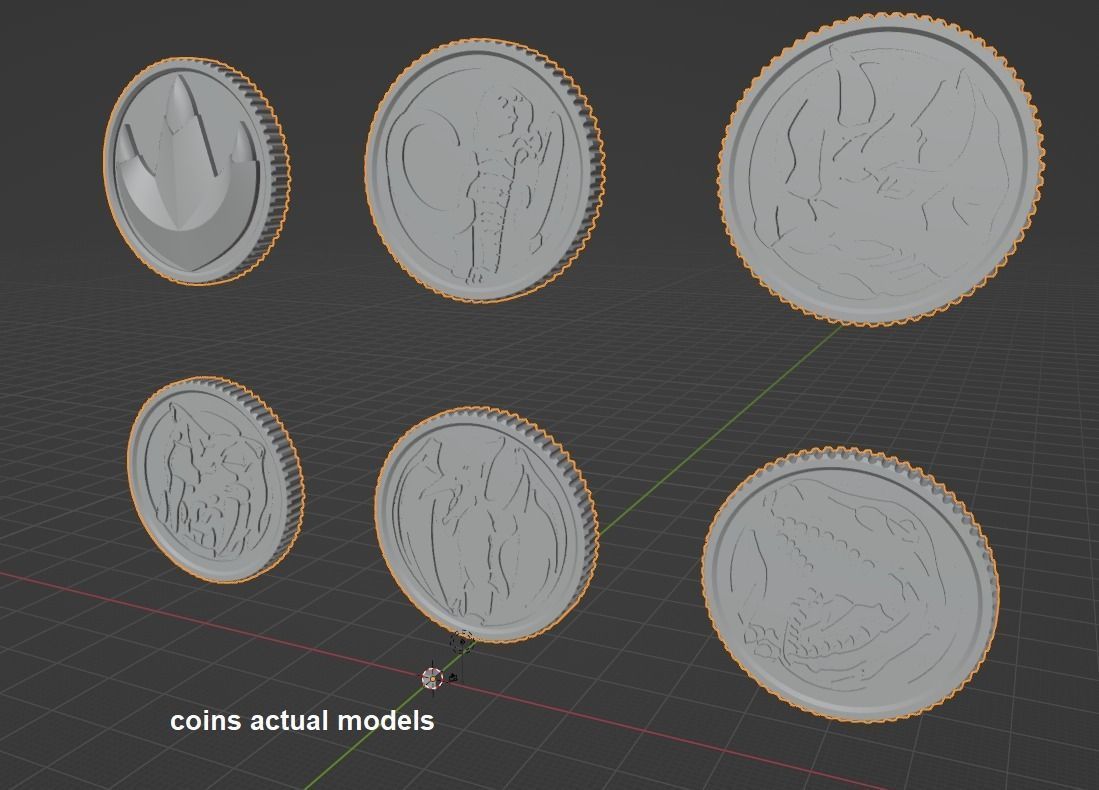 MMPR Power Coins 3D model 3D printable | CGTrader