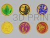 MMPR Power Coins 3D model 3D printable | CGTrader