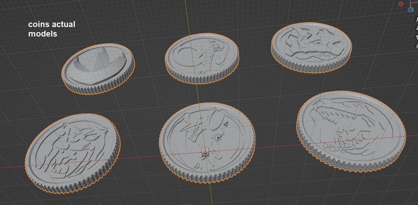 MMPR Power Coins 3D model 3D printable | CGTrader