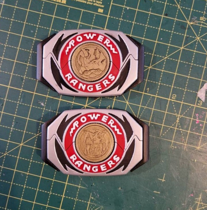 MMPR Morpher buckle and power coins 3D model 3D printable | CGTrader