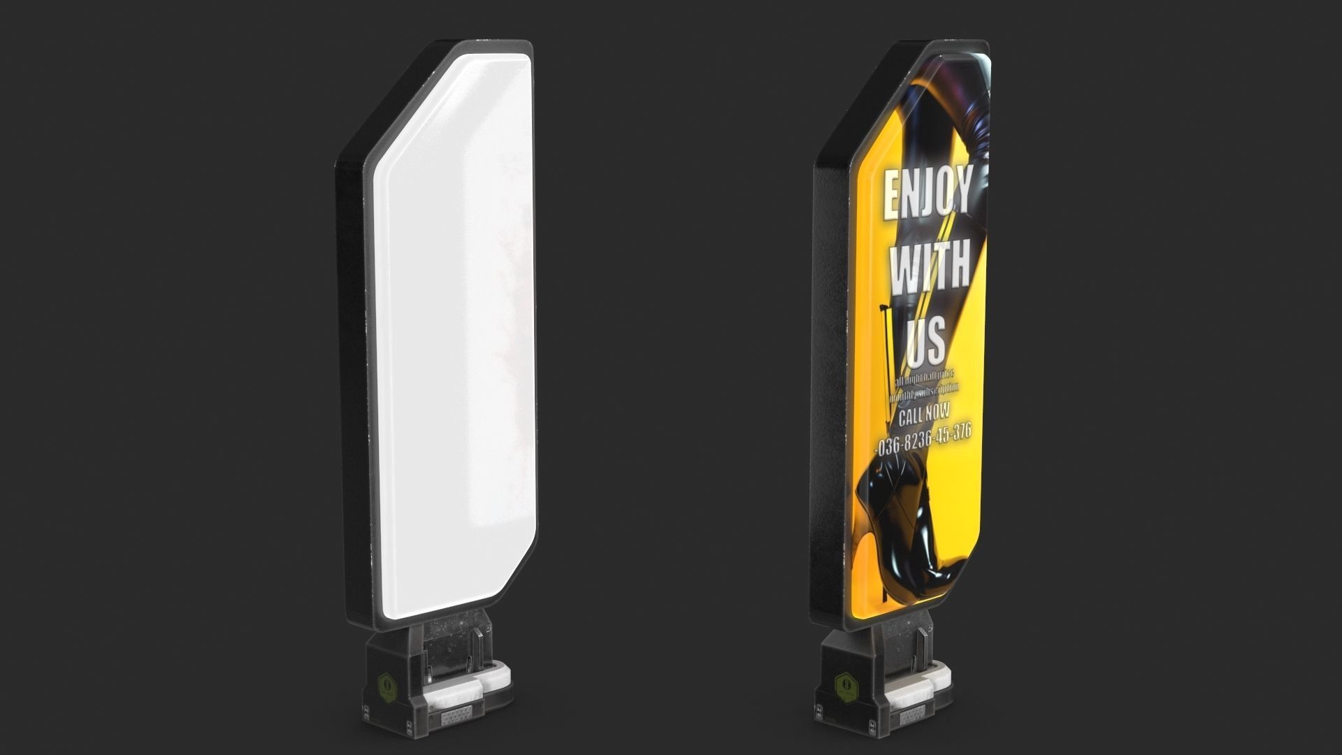 3D model Sci-fi Billboard Sign v3 VR / AR / low-poly | CGTrader