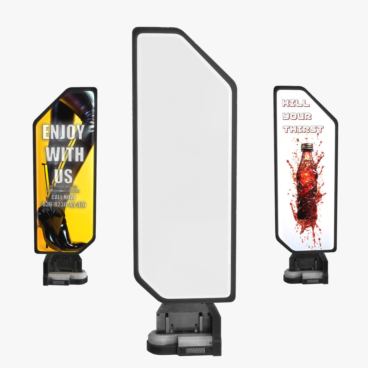 3D model Sci-fi Billboard Sign v3 VR / AR / low-poly | CGTrader