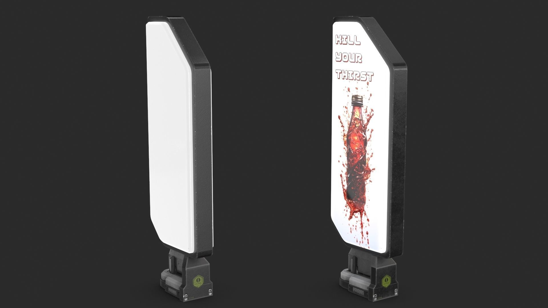 3D model Sci-fi Billboard Sign v3 VR / AR / low-poly | CGTrader