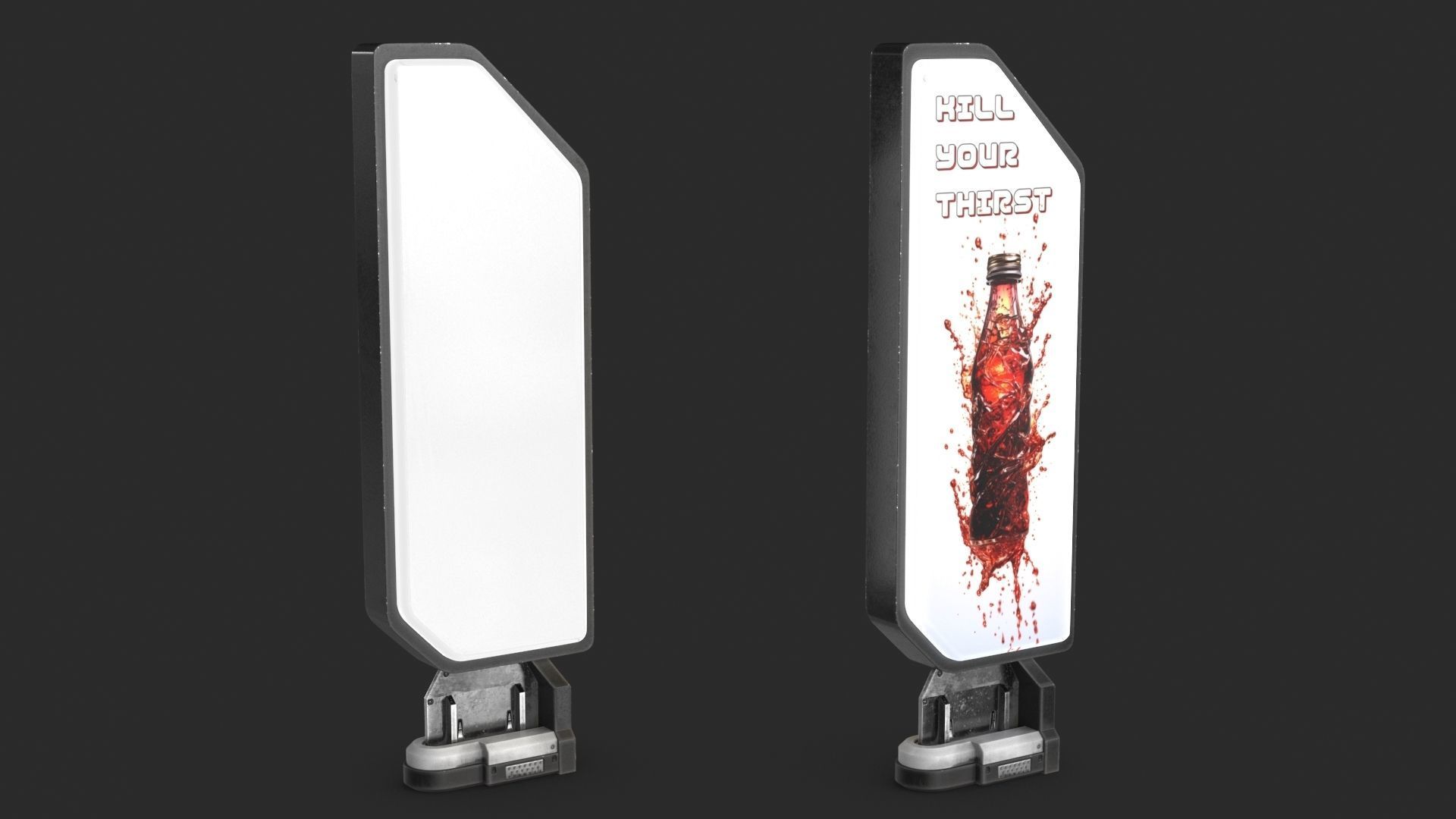 3D model Sci-fi Billboard Sign v3 VR / AR / low-poly | CGTrader