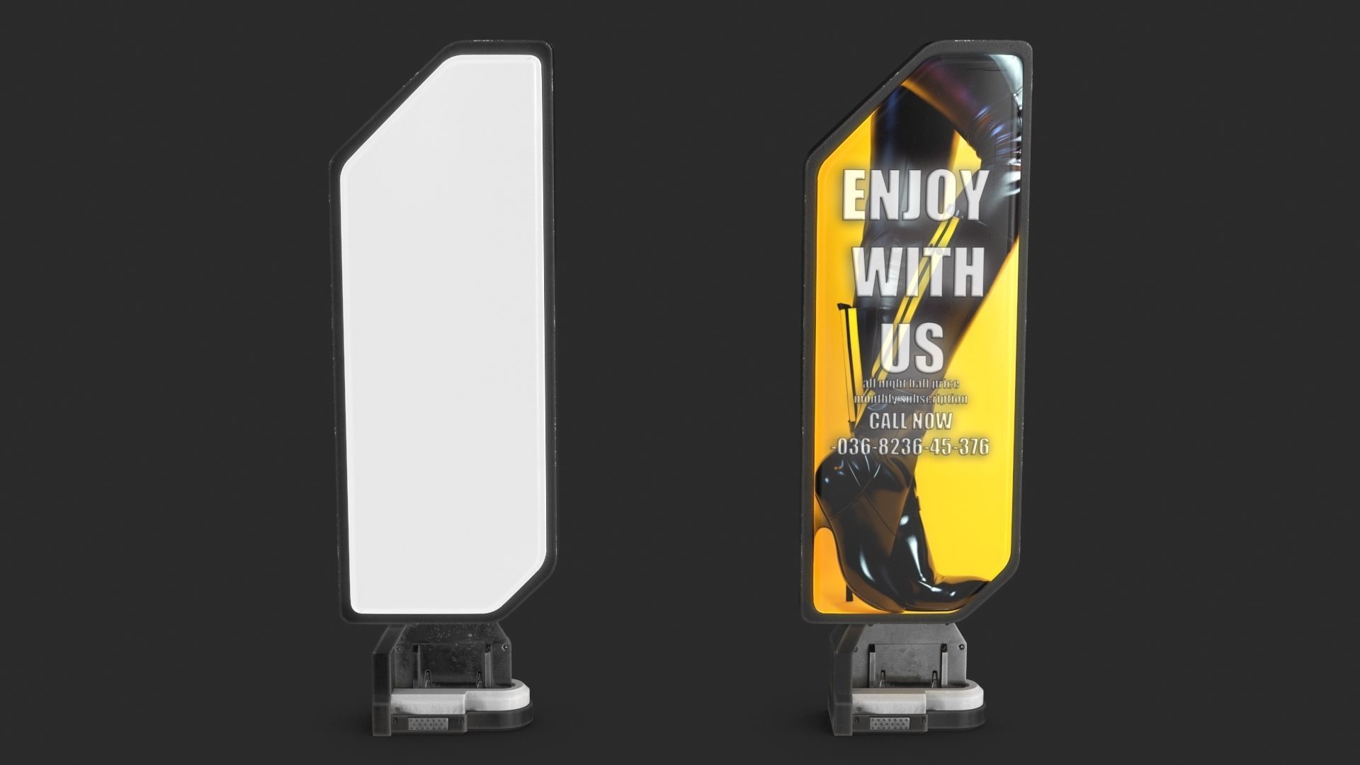 3D model Sci-fi Billboard Sign v3 VR / AR / low-poly | CGTrader