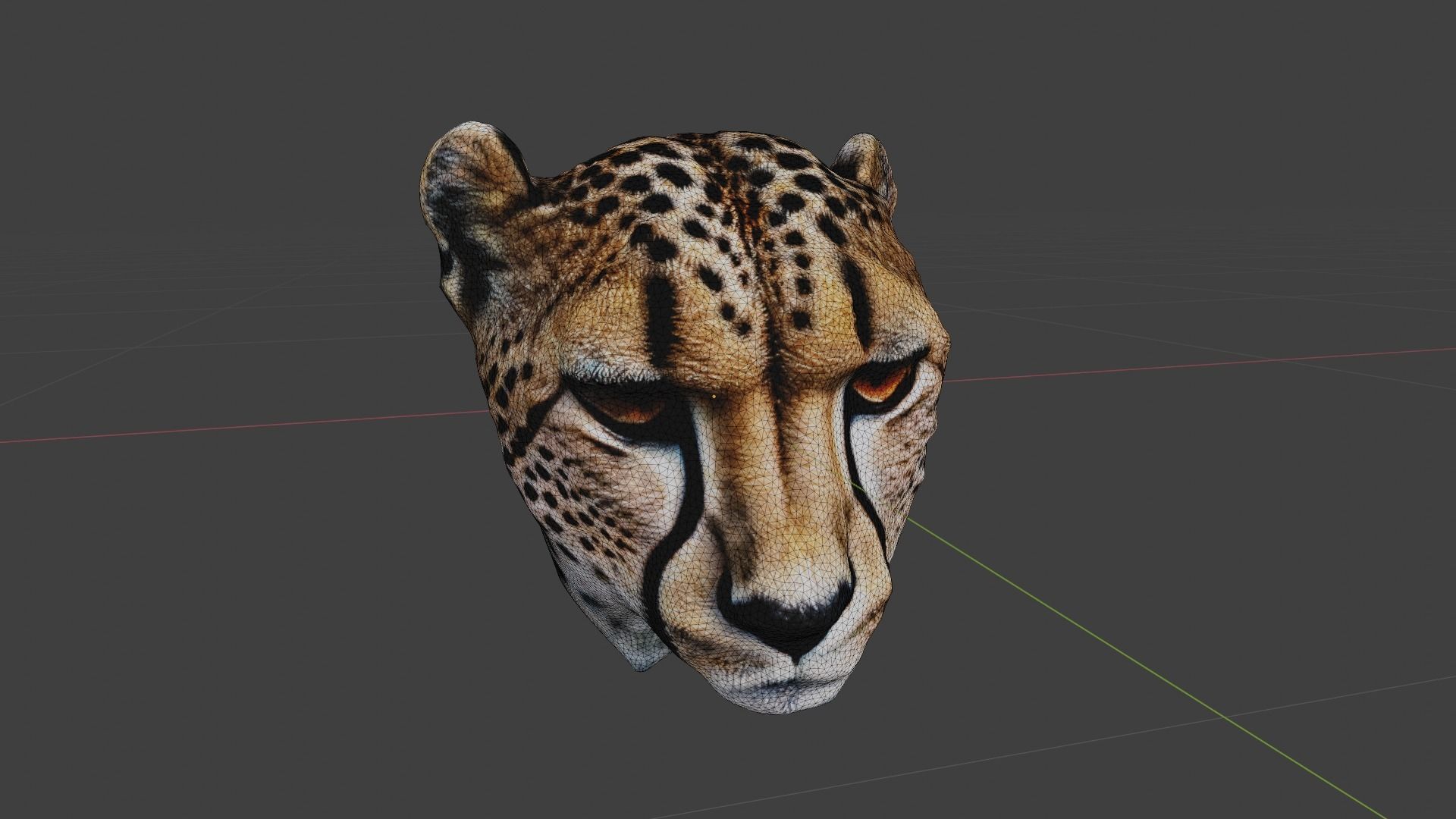 3D model Cheetah Animal Head VR / AR / low-poly | CGTrader