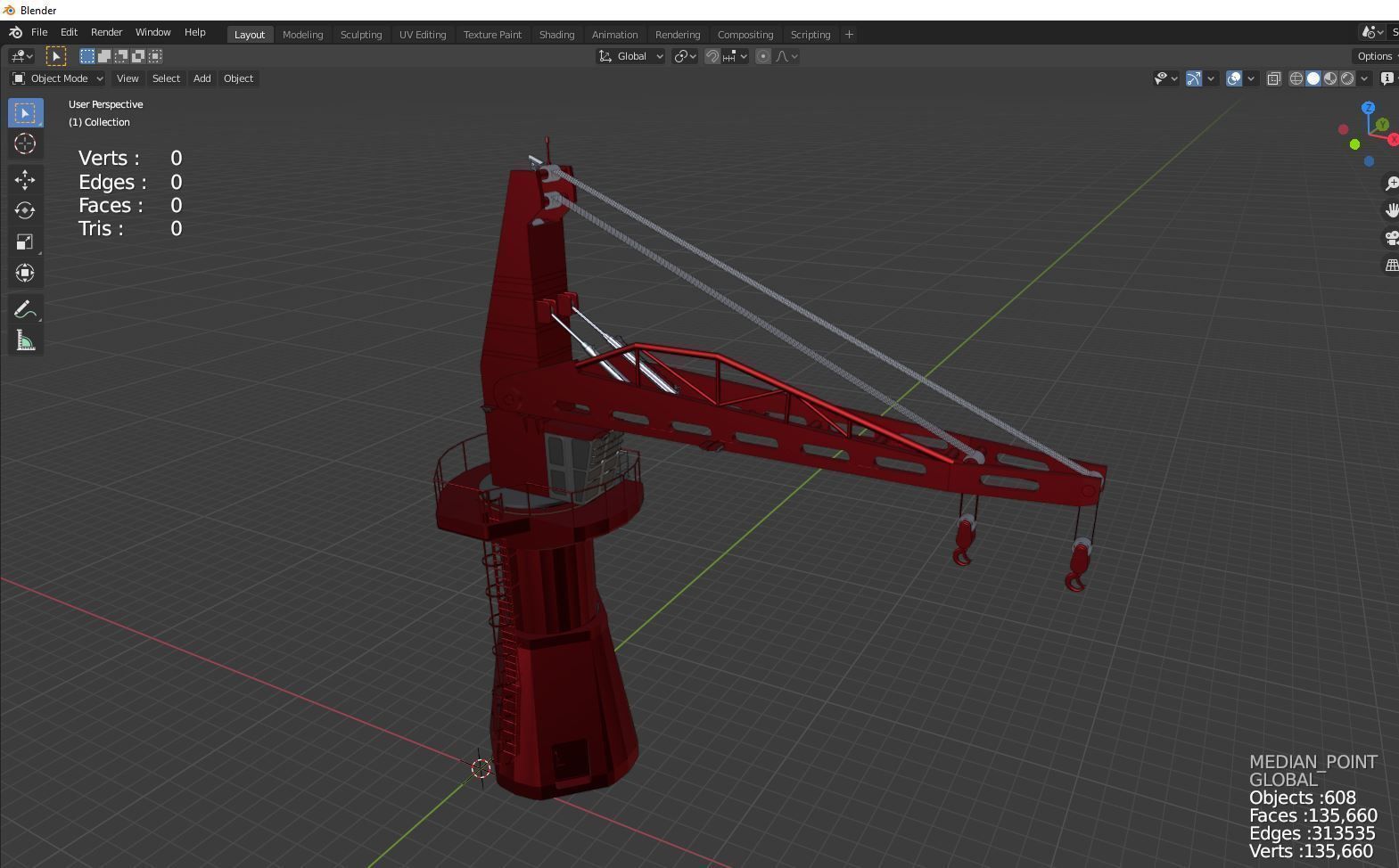 ship crane 3D model | CGTrader