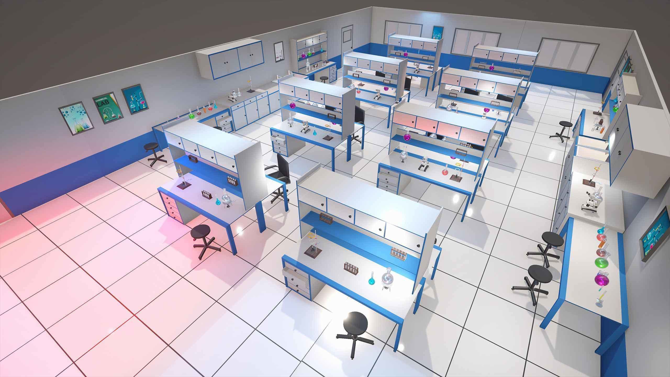 Laboratory Interior with Props - Detailed 3D model | CGTrader