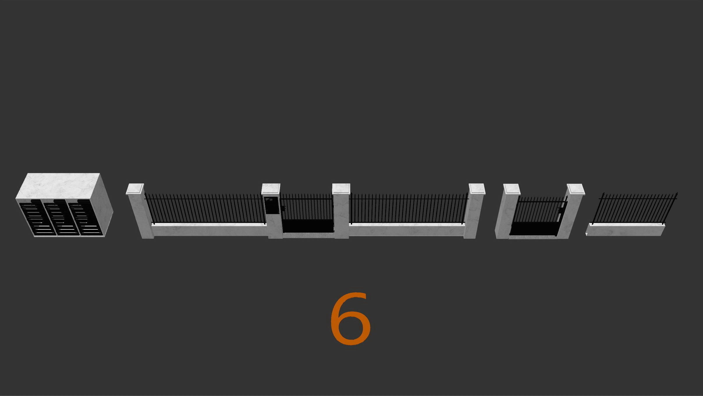 Fence set for Cinema 4D V-Ray and Corona 3D model | CGTrader