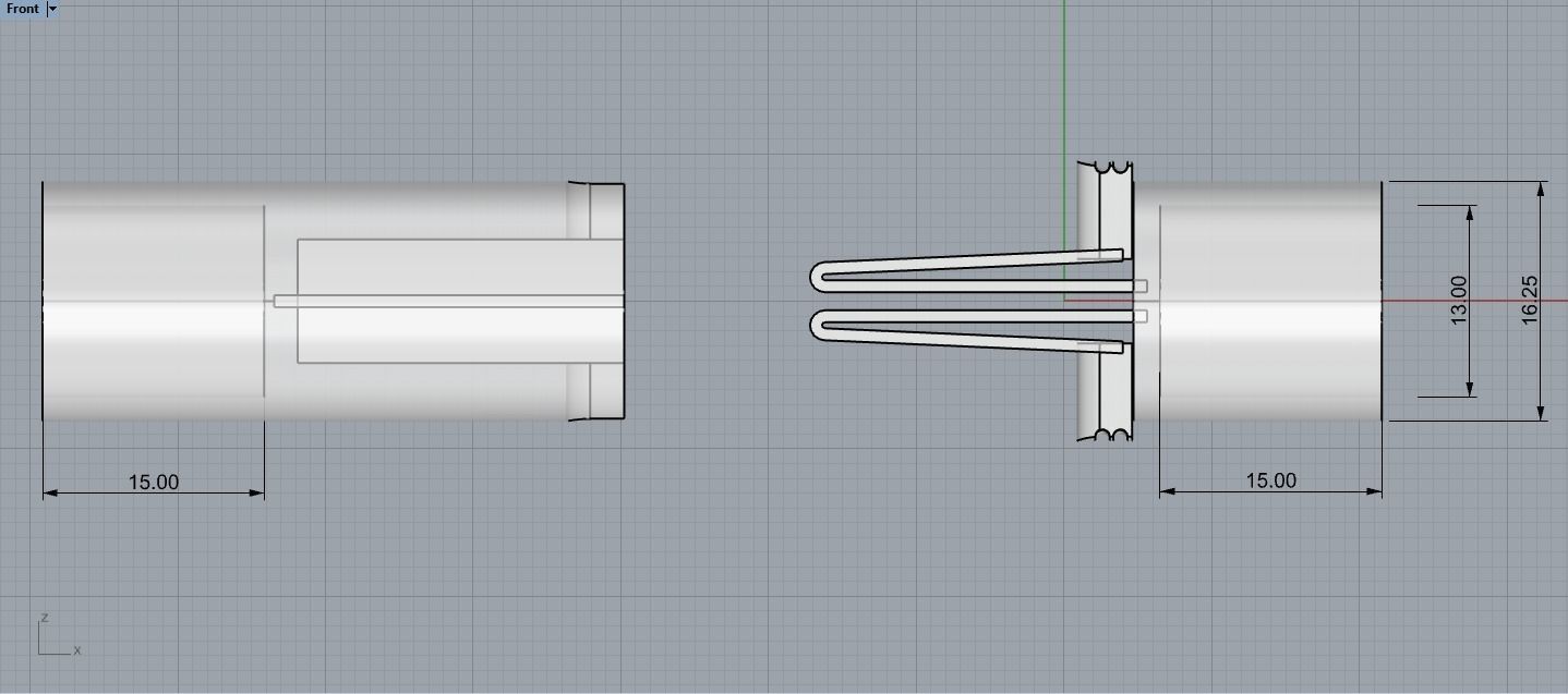 Double box clasp or double tongue tube box clasp 3D model 3D printable ...