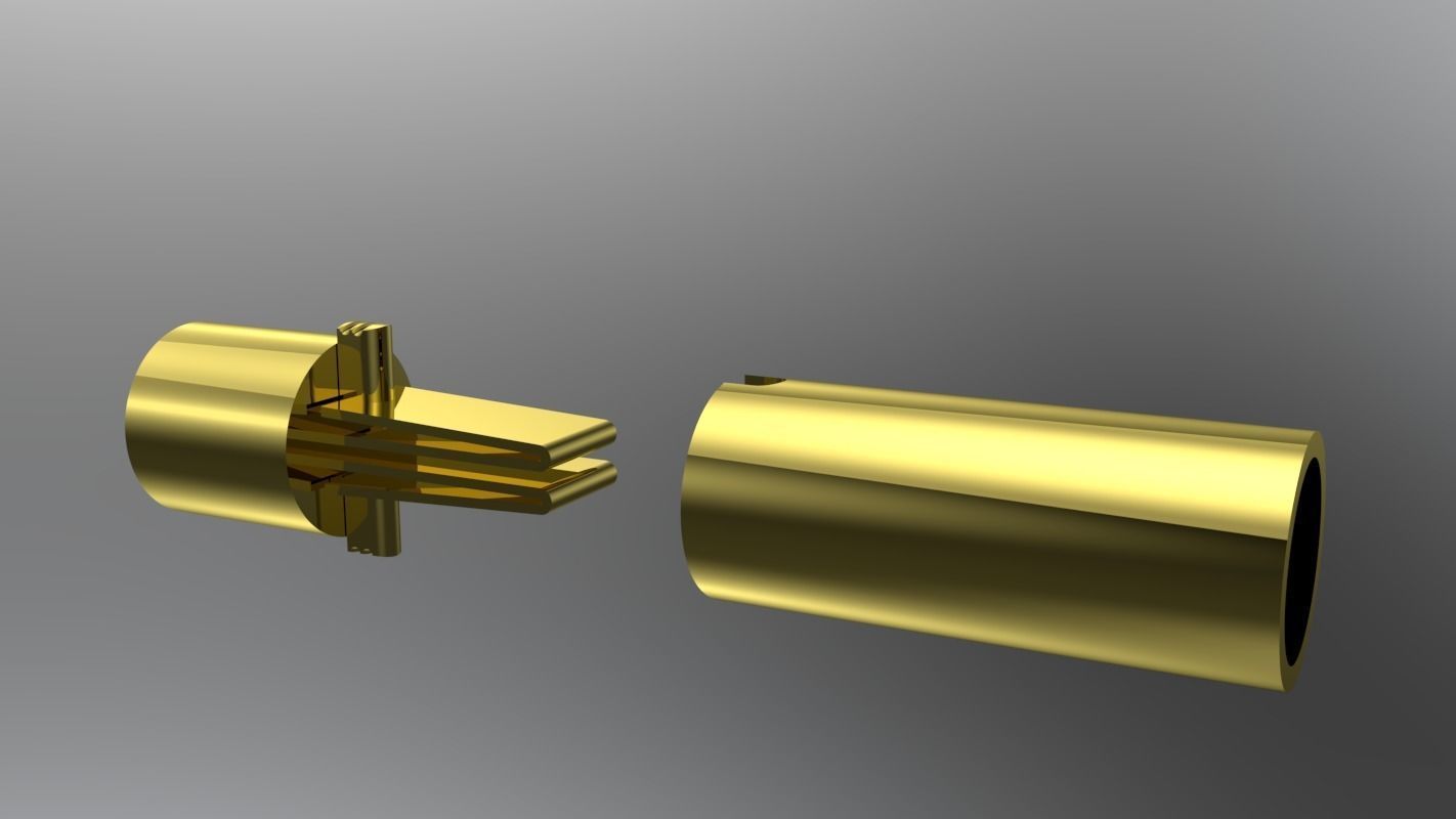 Double box clasp or double tongue tube box clasp 3D model 3D printable ...