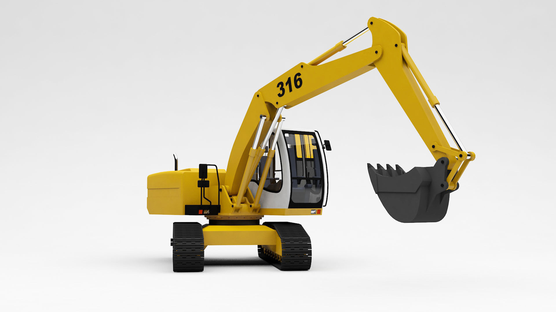 Liebherr A316 Litronic Excavator 3D model | CGTrader