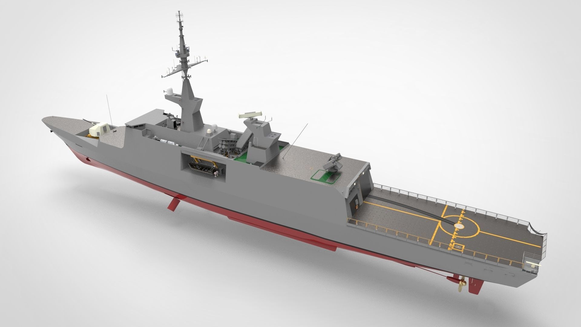 Frigate Class La Fayette 3D model | CGTrader