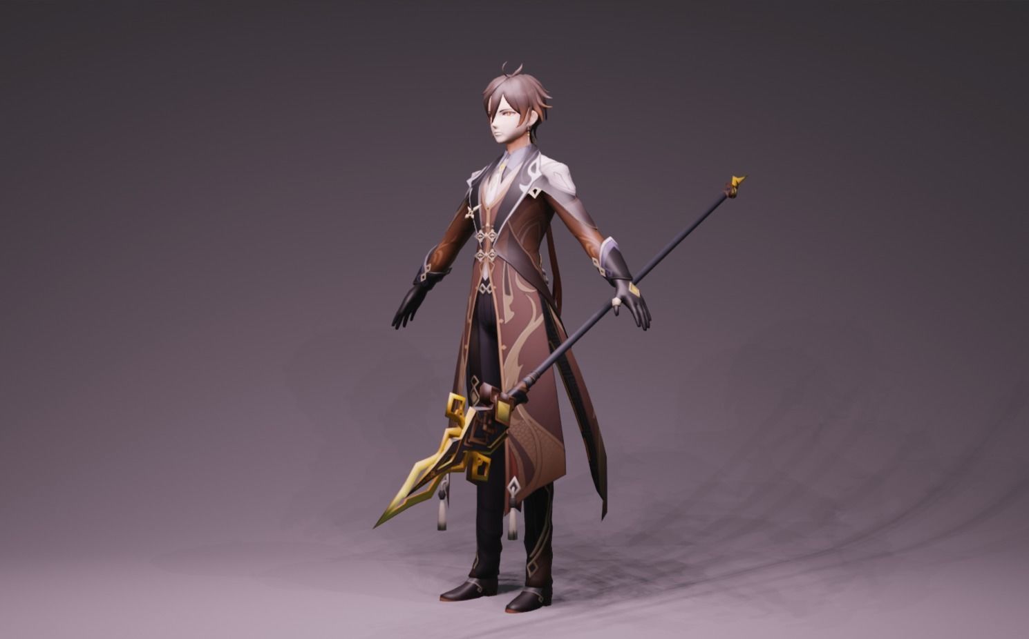Anime Character - Zhongli from Genshin Impact 3D model | CGTrader