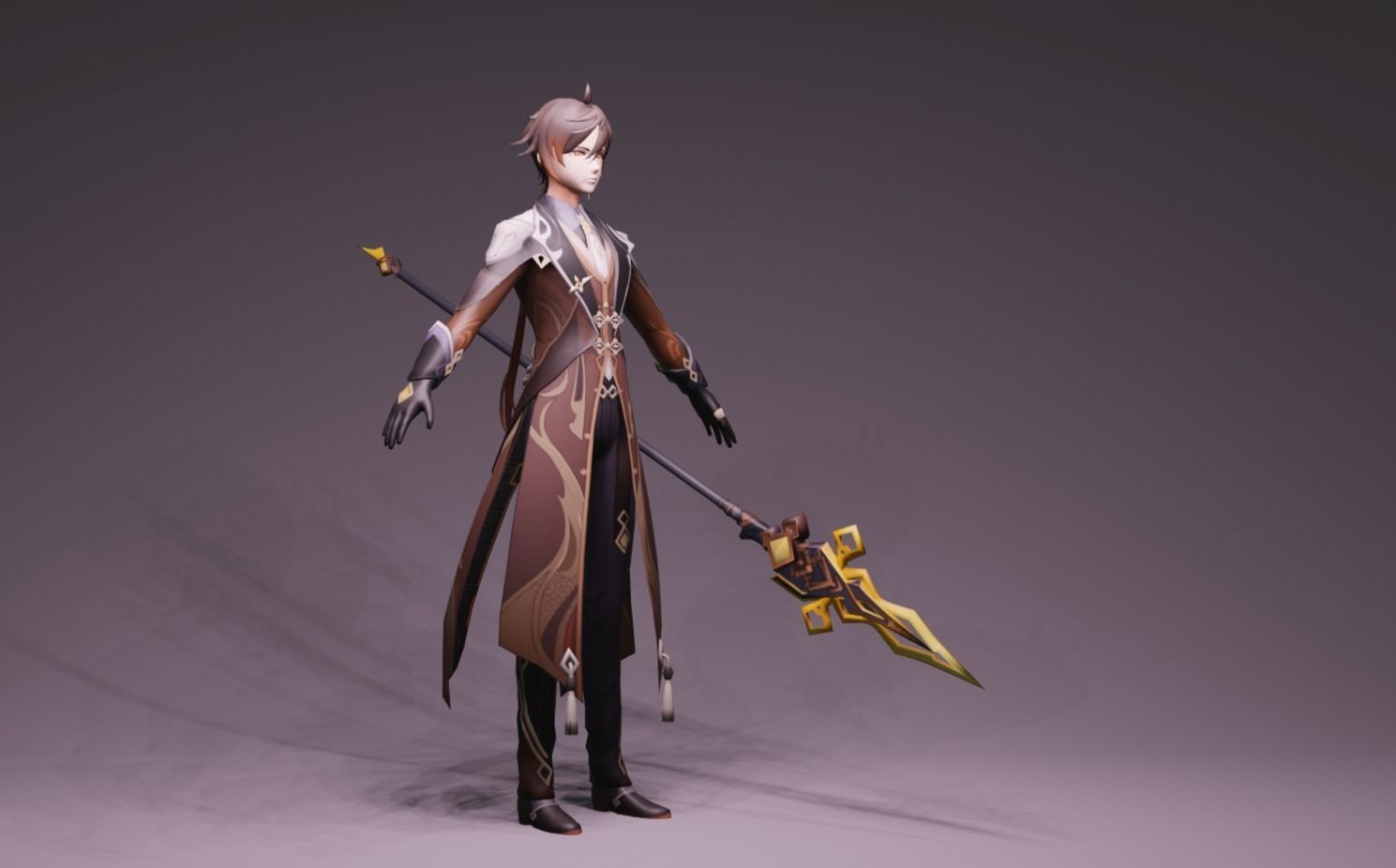 Anime Character - Zhongli from Genshin Impact 3D model | CGTrader