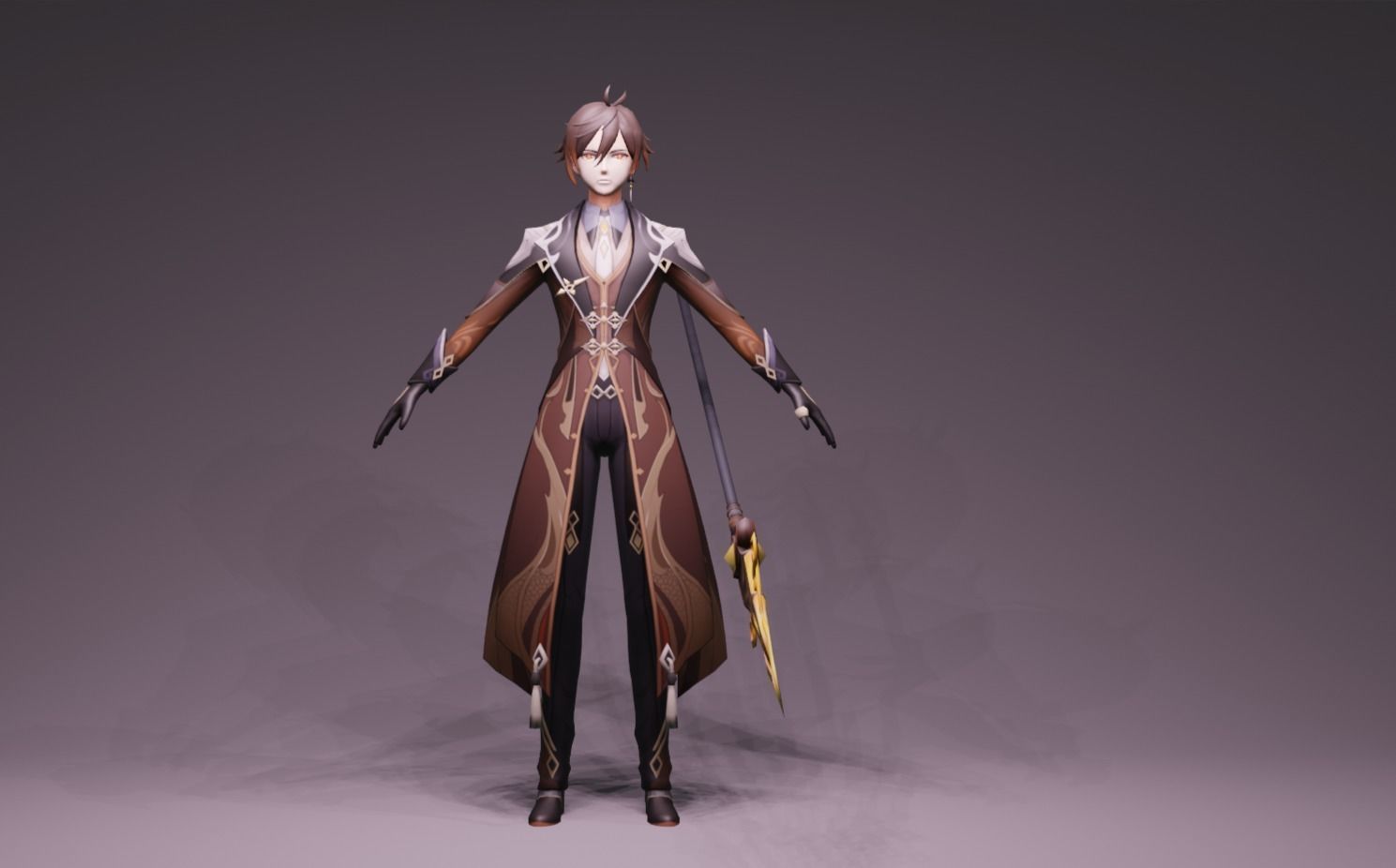 Anime Character - Zhongli from Genshin Impact 3D model | CGTrader