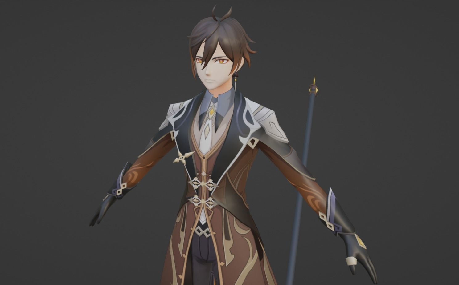 Anime Character - Zhongli from Genshin Impact 3D model | CGTrader