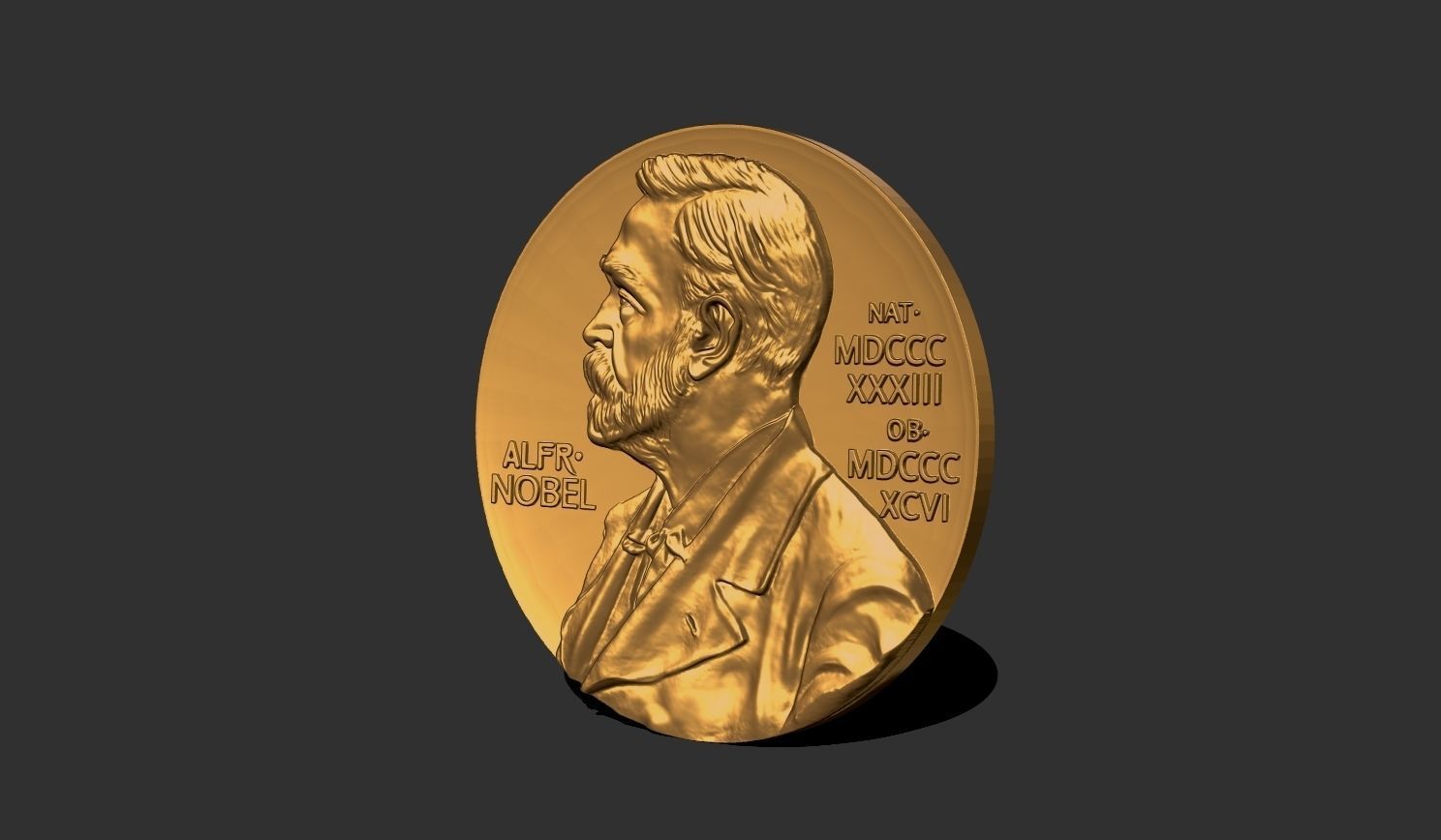 ALFRED NOBEL PRIZE 3D model 3D printable | CGTrader