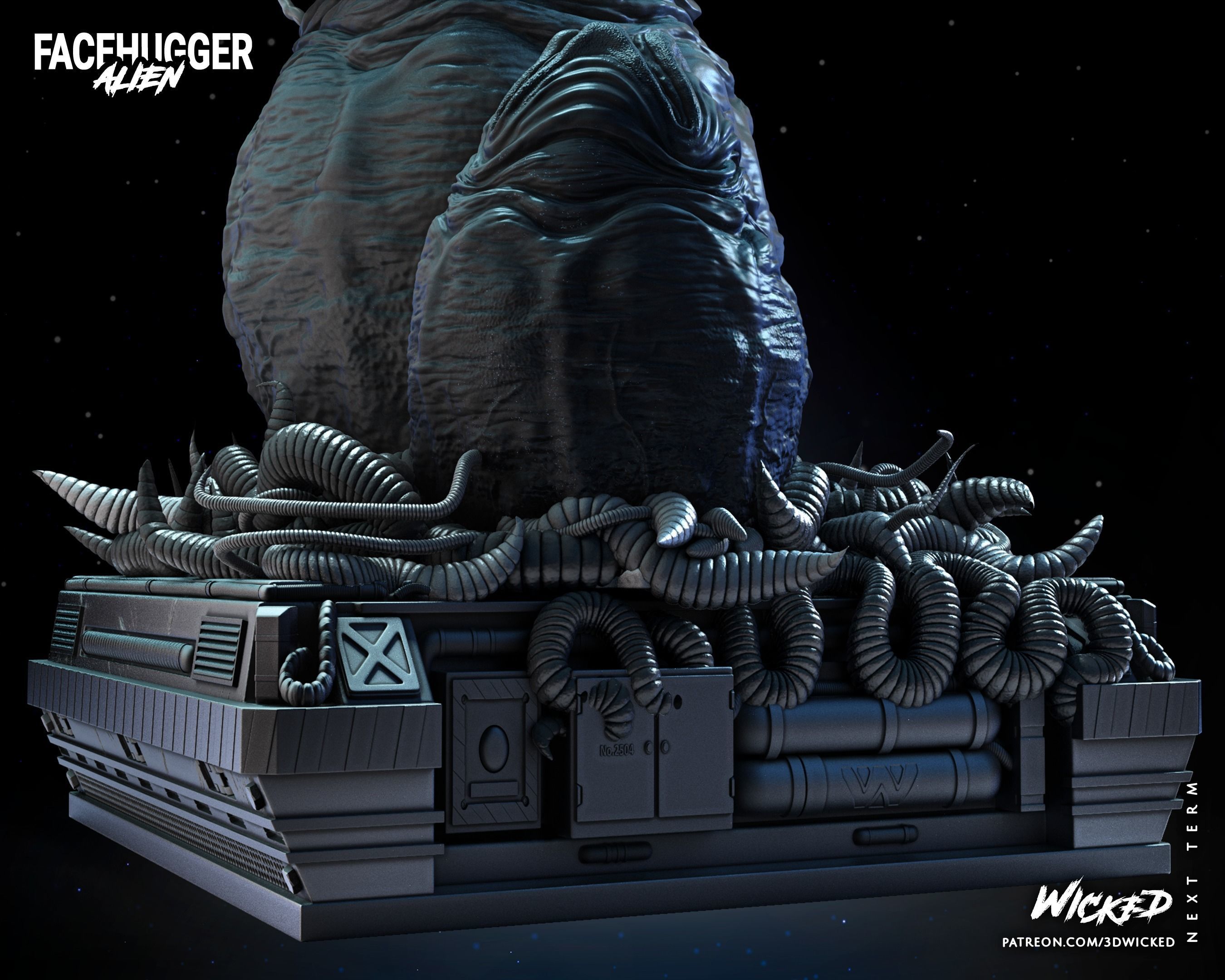 Wicked Movies Facehugger Sculpture Tested for 3d printing 3D model 3D ...
