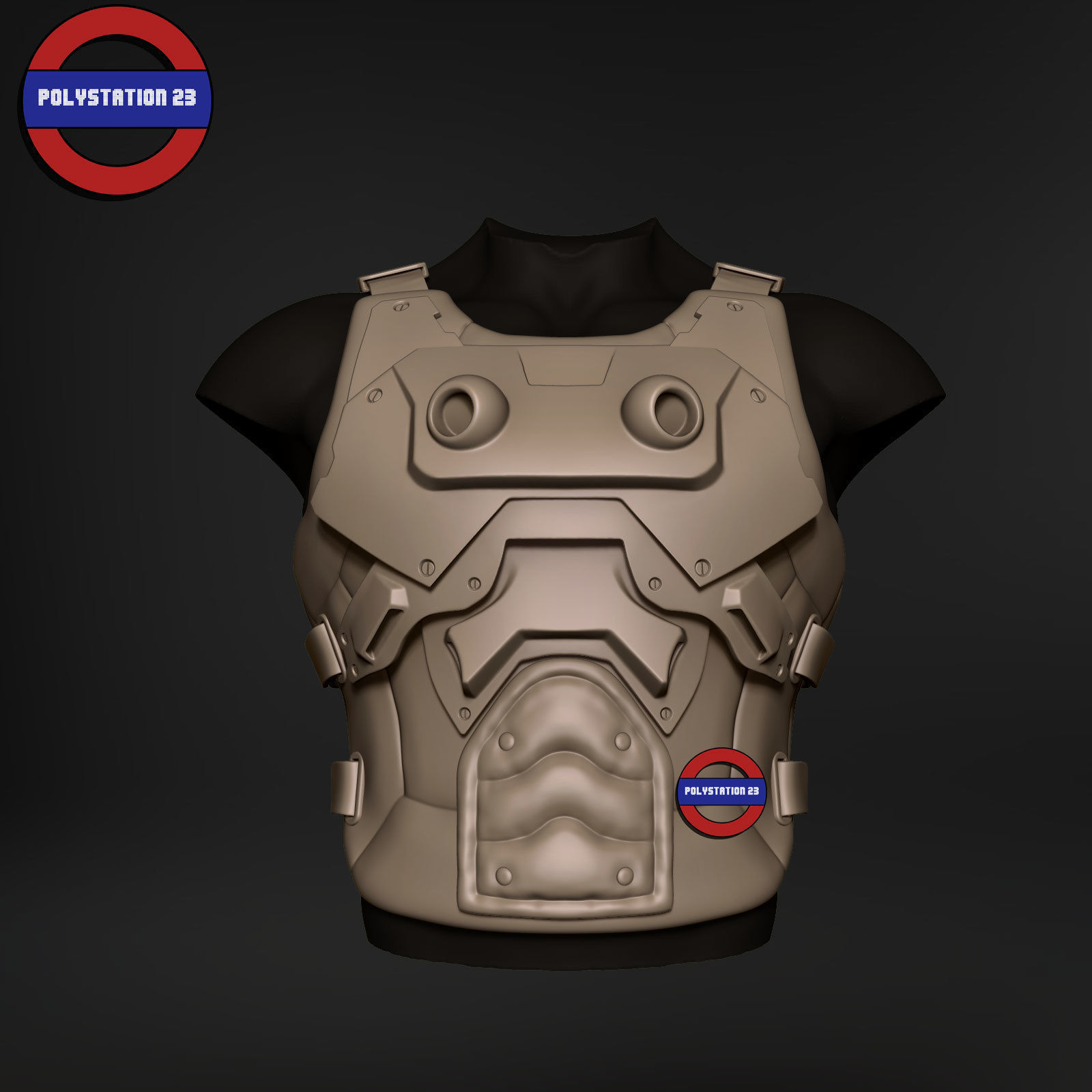 Sci fi character Torso armour v10 highpoly zbrush 3D model | CGTrader