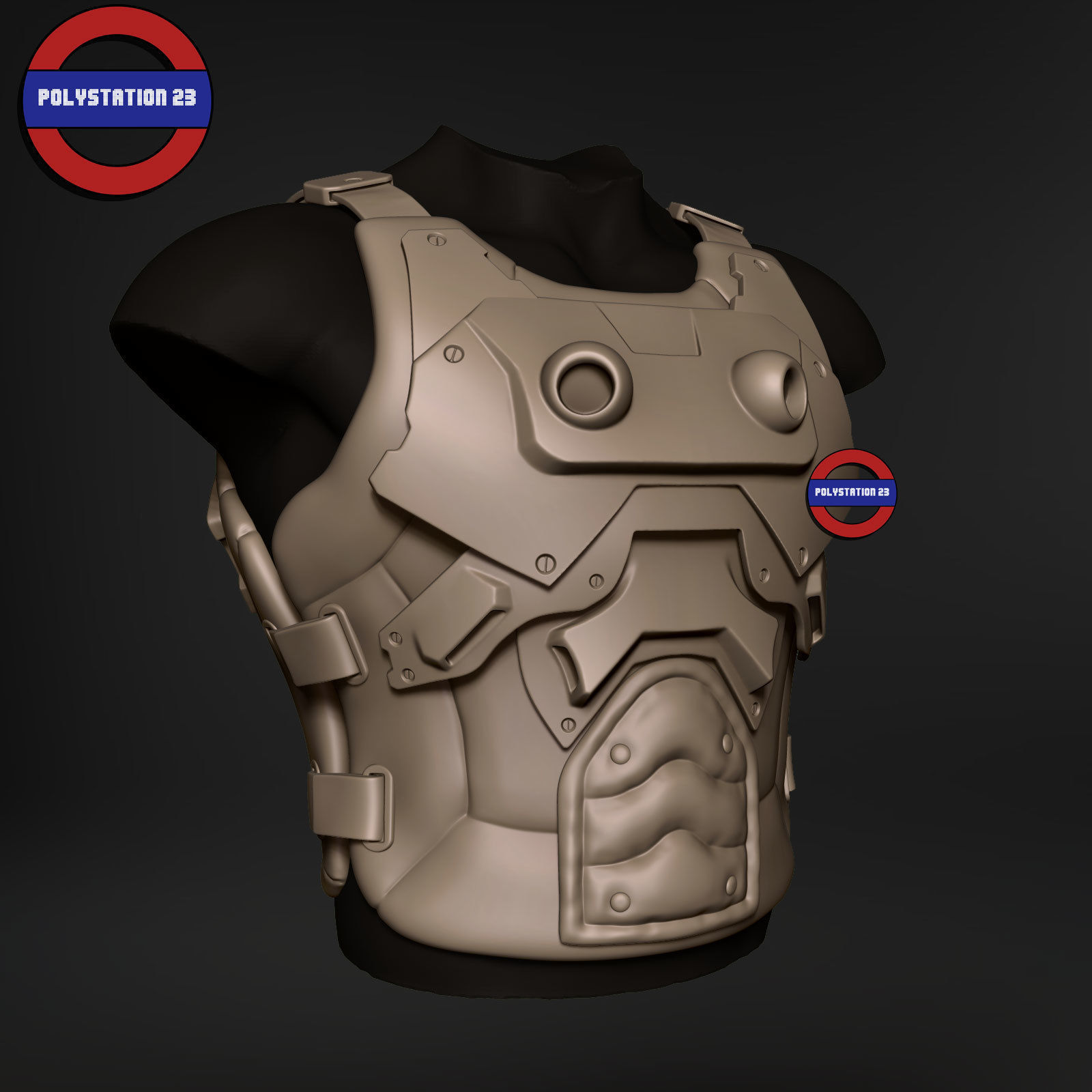 Sci fi character Torso armour v10 highpoly zbrush 3D model | CGTrader