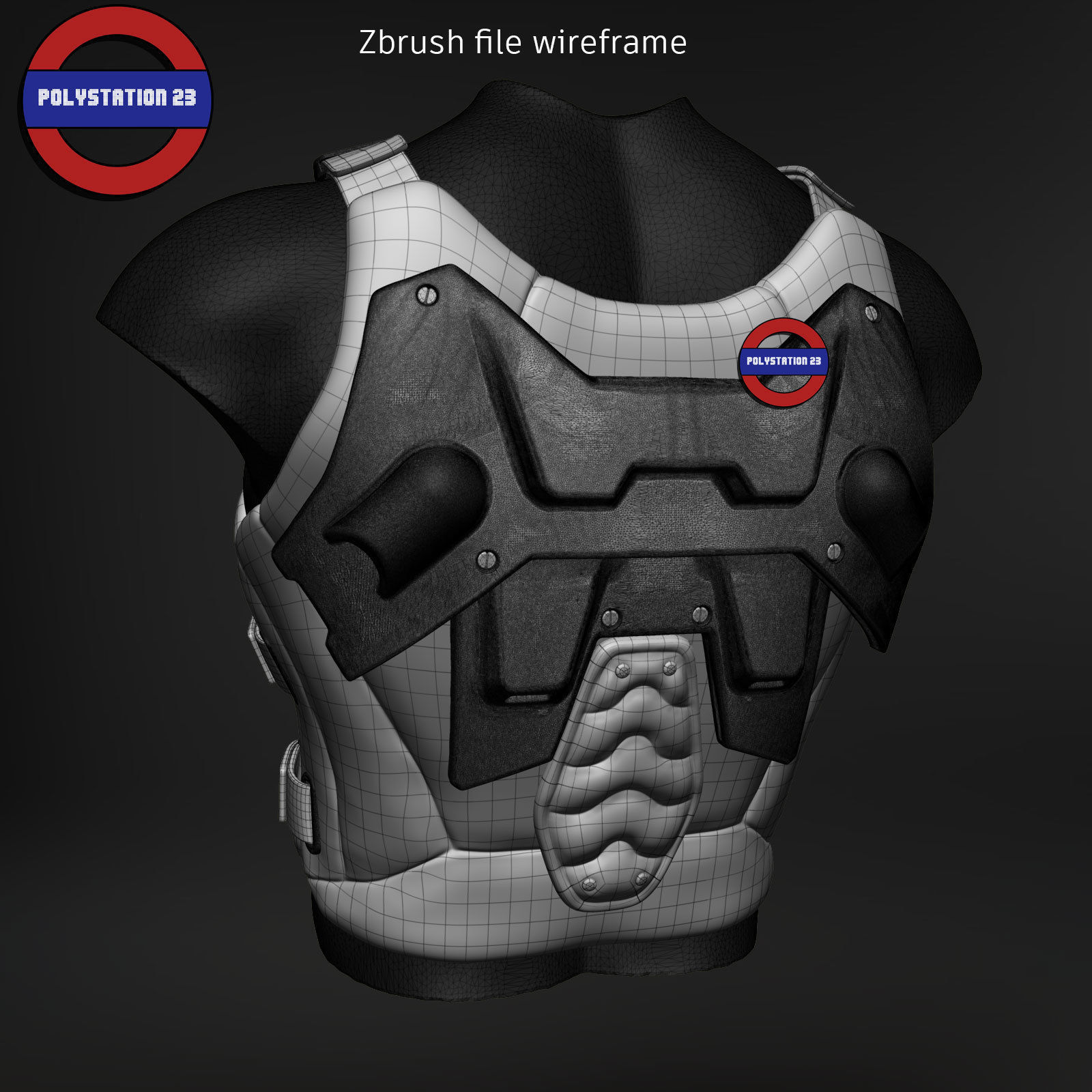 Sci fi character Torso armour v10 highpoly zbrush 3D model | CGTrader