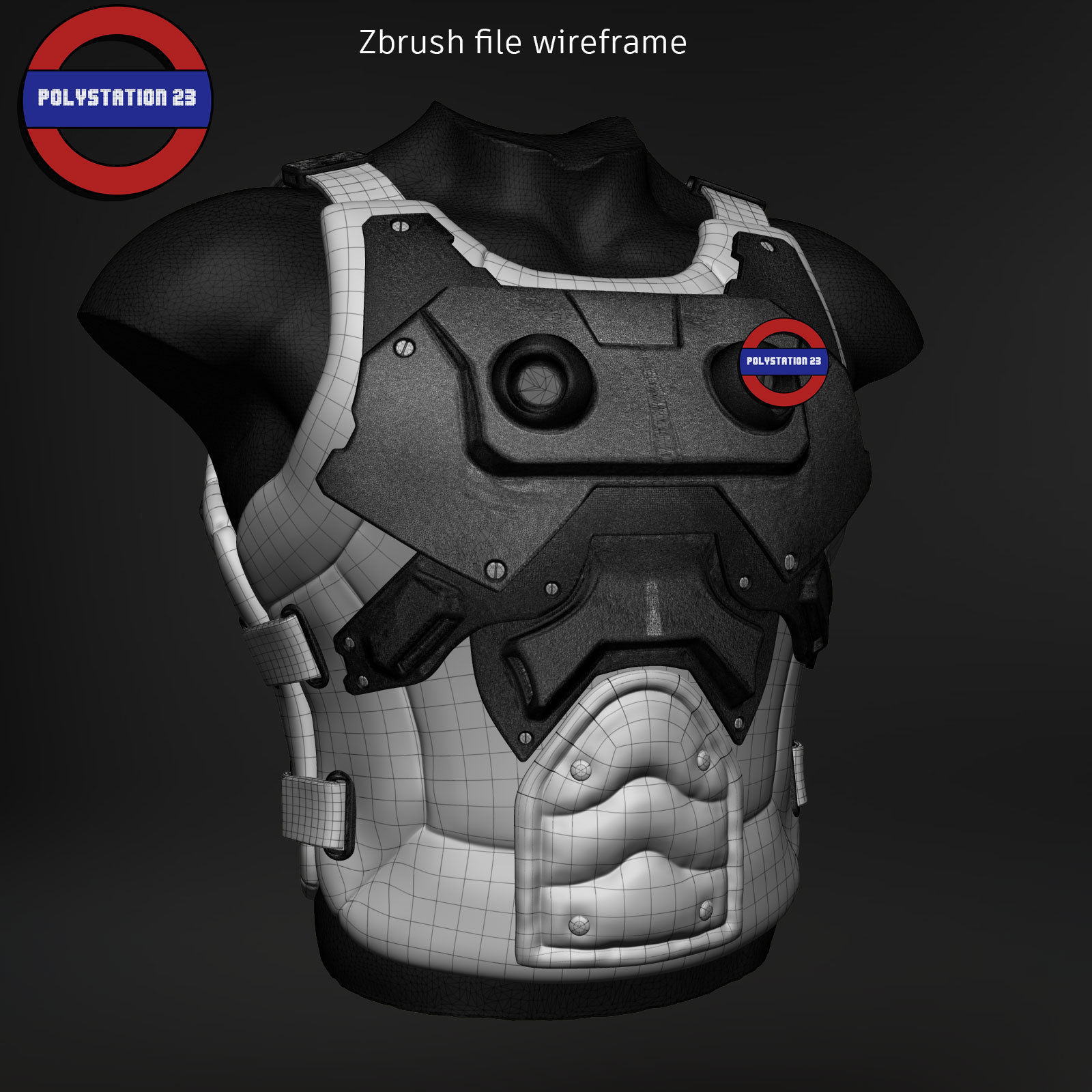 Sci fi character Torso armour v10 highpoly zbrush 3D model | CGTrader
