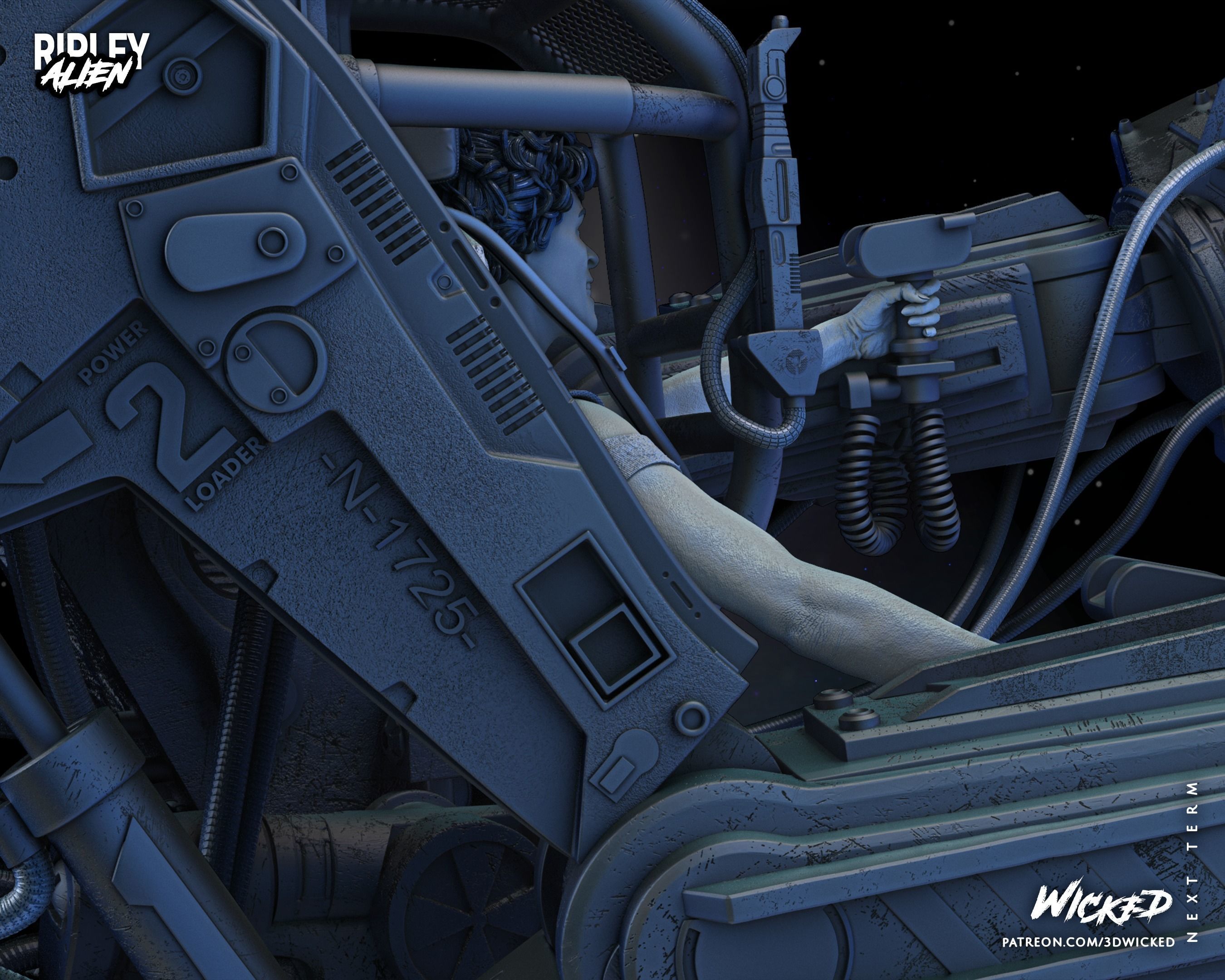 Wicked Power Loader and Ripley Sculpture Tested for 3d printing 3D ...