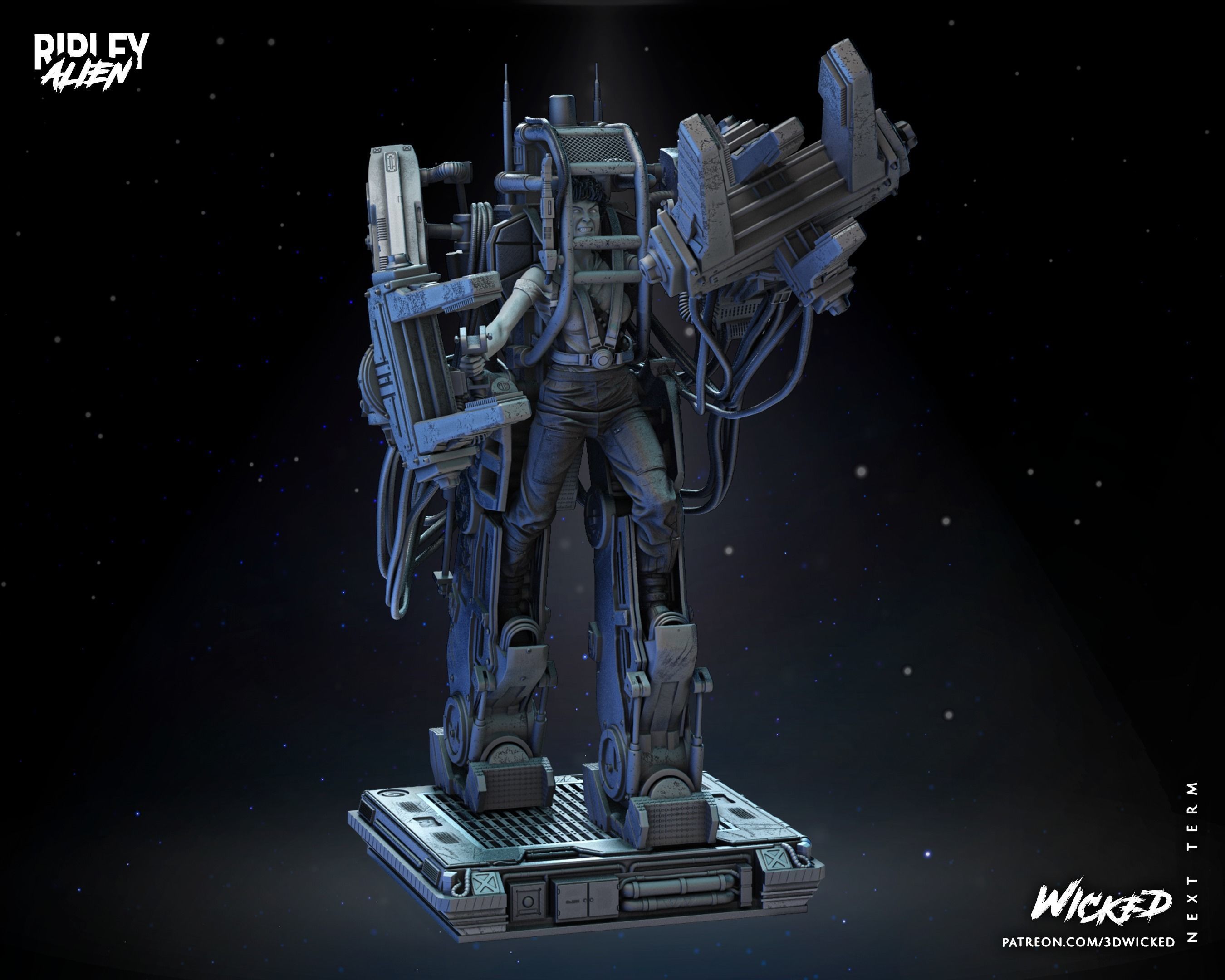 Wicked Power Loader and Ripley Sculpture Tested for 3d printing 3D ...