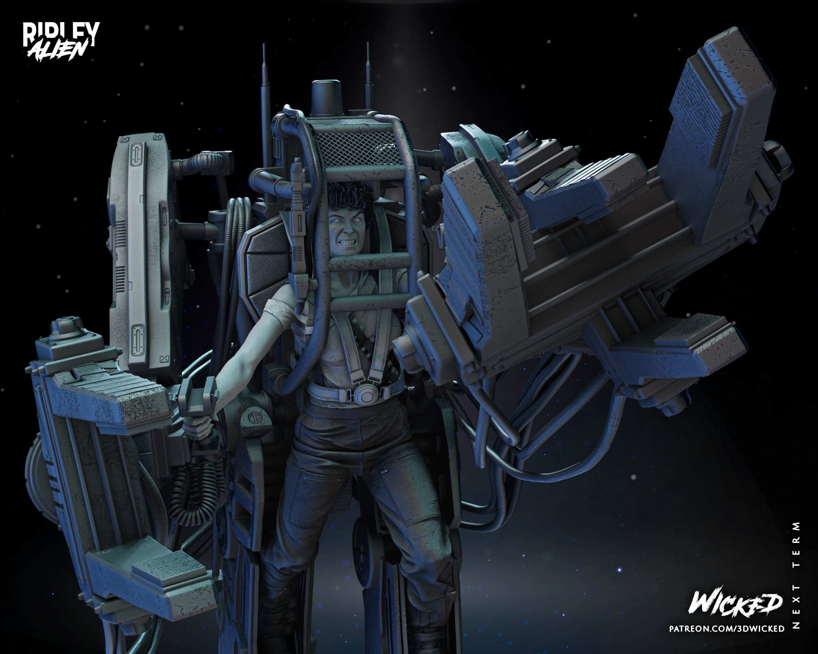 Wicked Power Loader and Ripley Sculpture Tested for 3d printing 3D ...