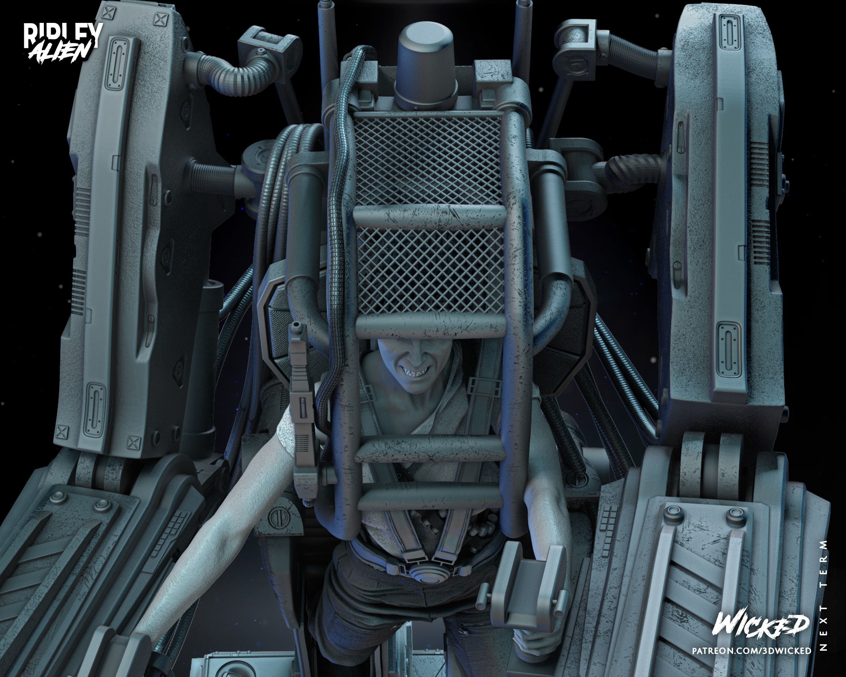 Wicked Power Loader and Ripley Sculpture Tested for 3d printing 3D ...