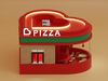 3D model Simple Low Poly Isometric Pizza Shop Low-poly 3D model VR / AR ...