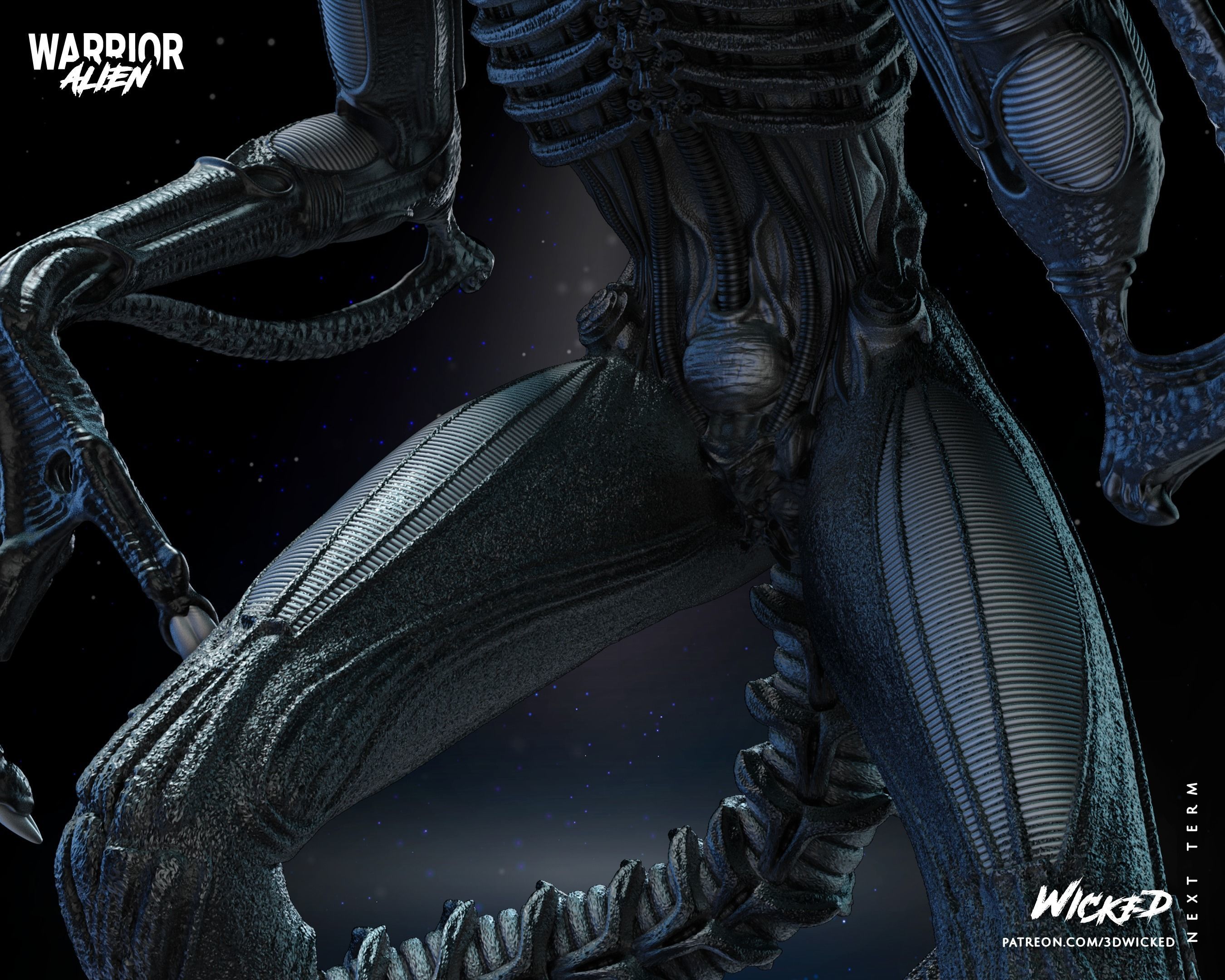 Alien Warrior Sculpture Tested for 3d printing 3D model 3D printable ...