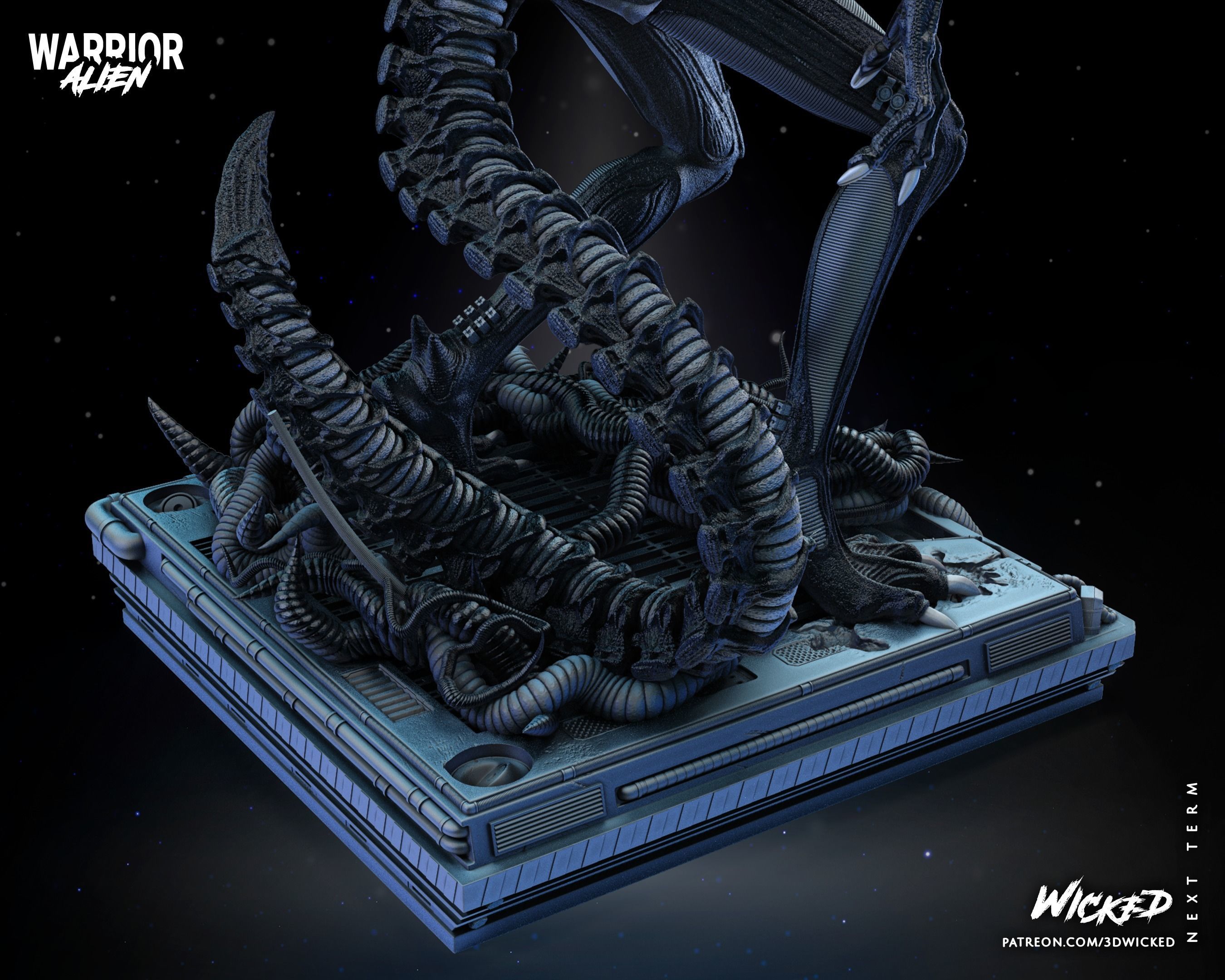 Alien Warrior Sculpture Tested for 3d printing 3D model 3D printable ...