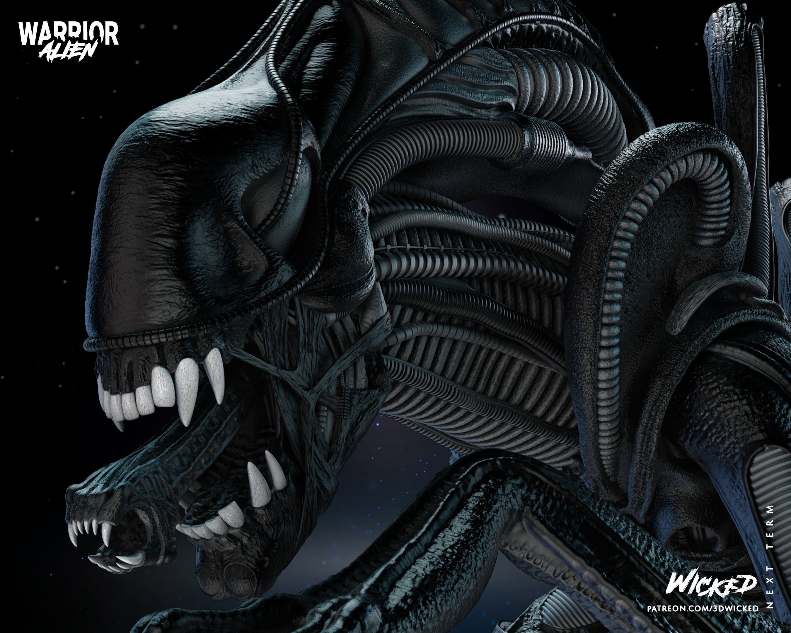 Alien Warrior Sculpture Tested for 3d printing 3D model 3D printable ...