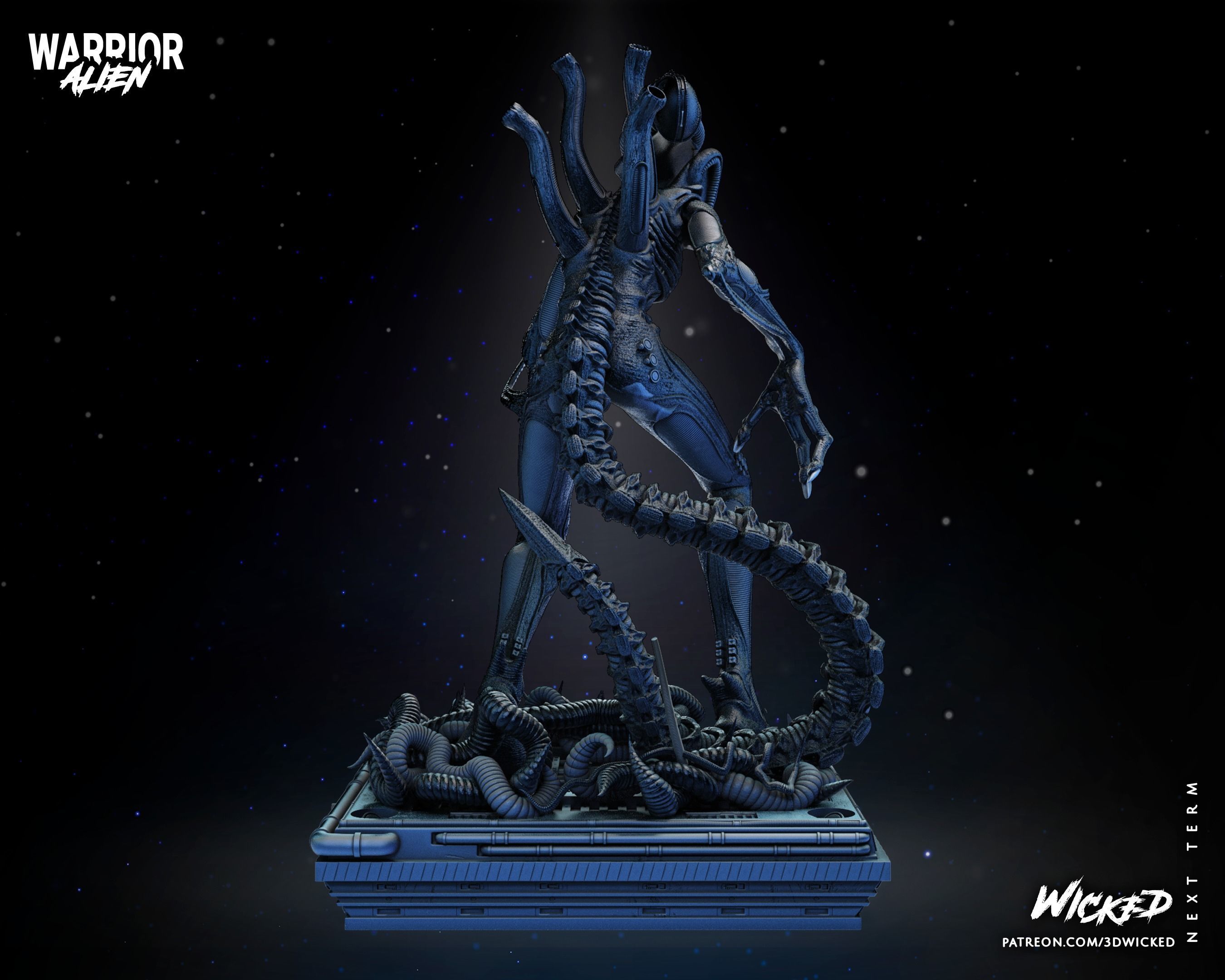 Alien Warrior Sculpture Tested for 3d printing 3D model 3D printable ...