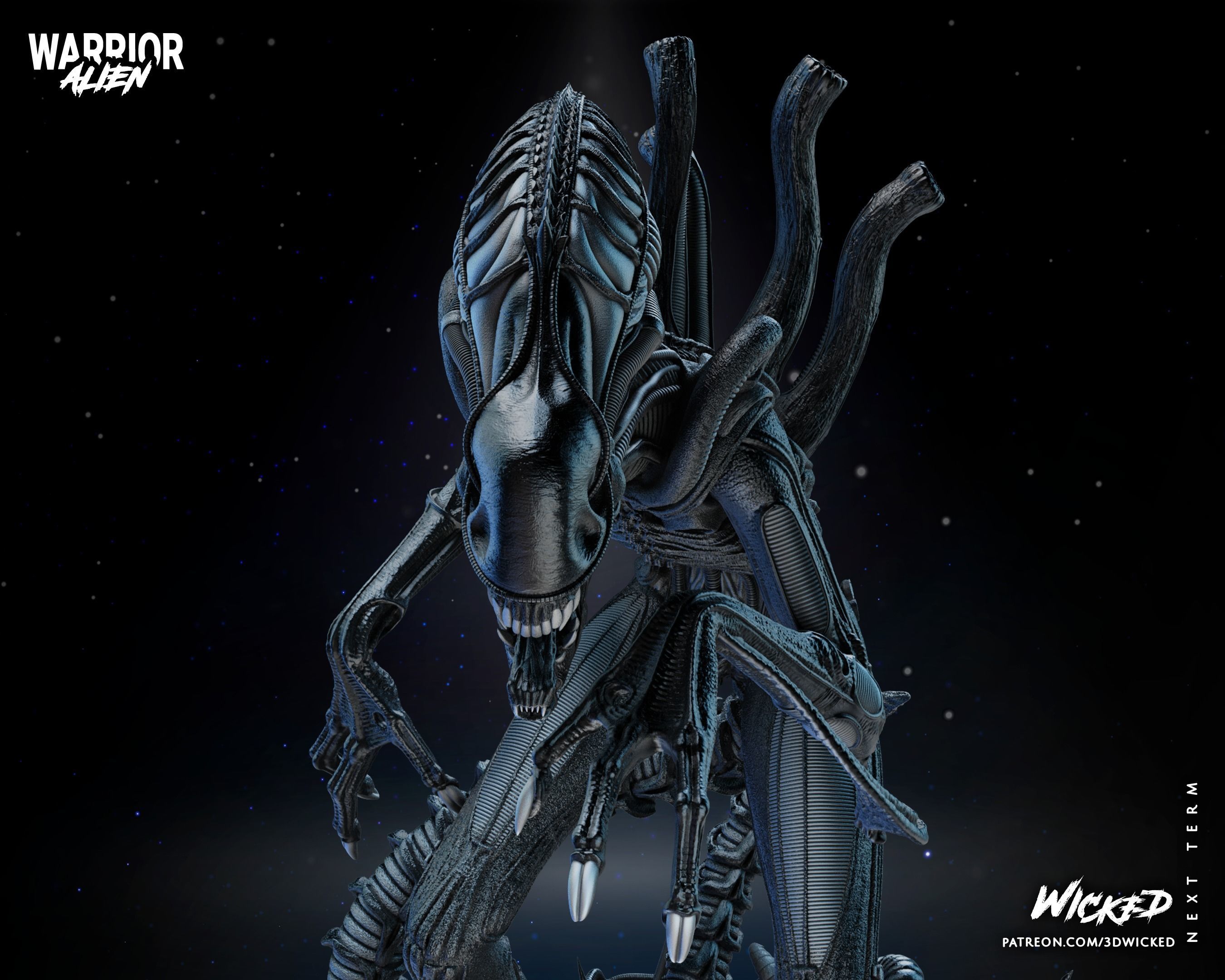 Alien Warrior Sculpture Tested for 3d printing 3D model 3D printable ...