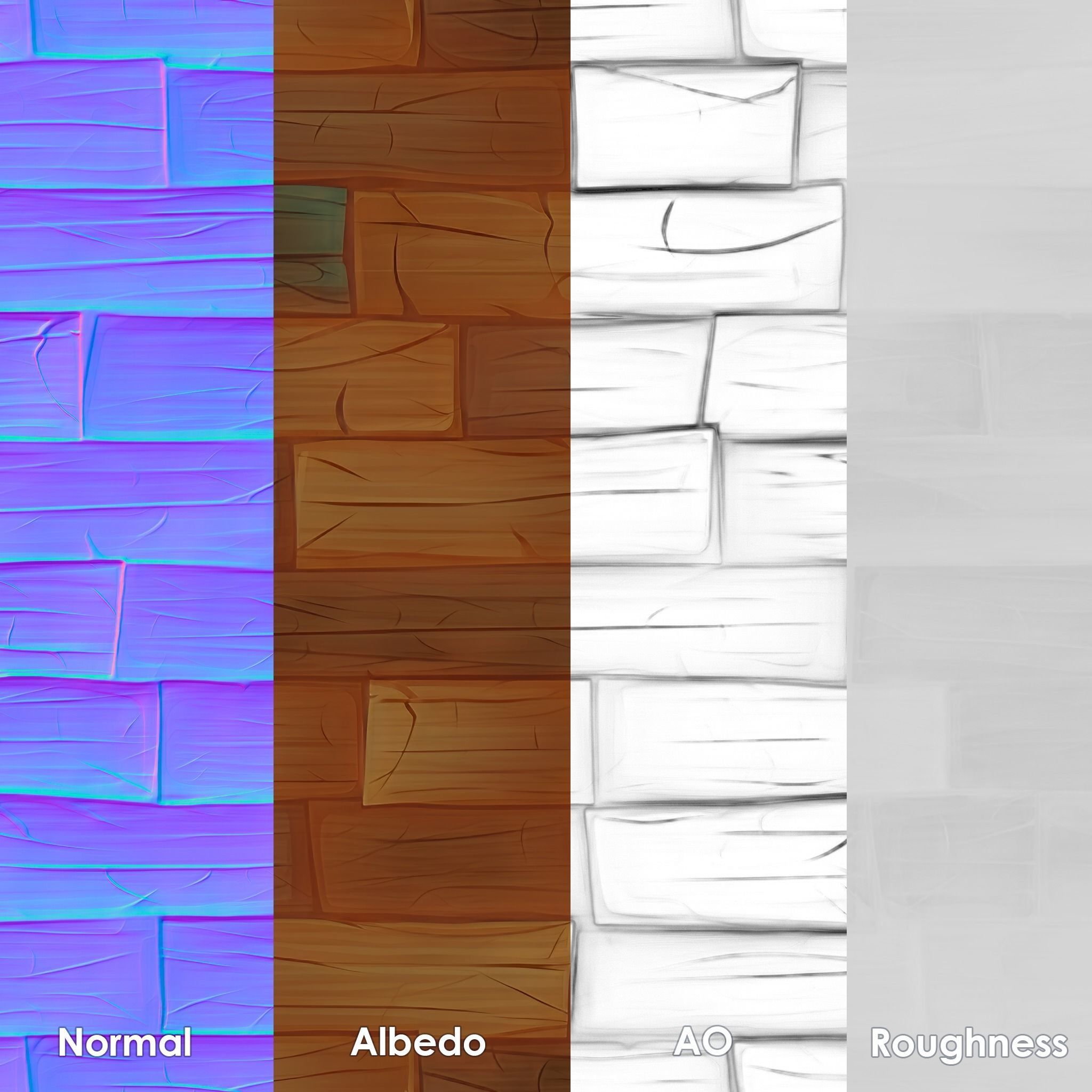 Stylized Wood Plank Material PBR Texture free Texture | CGTrader