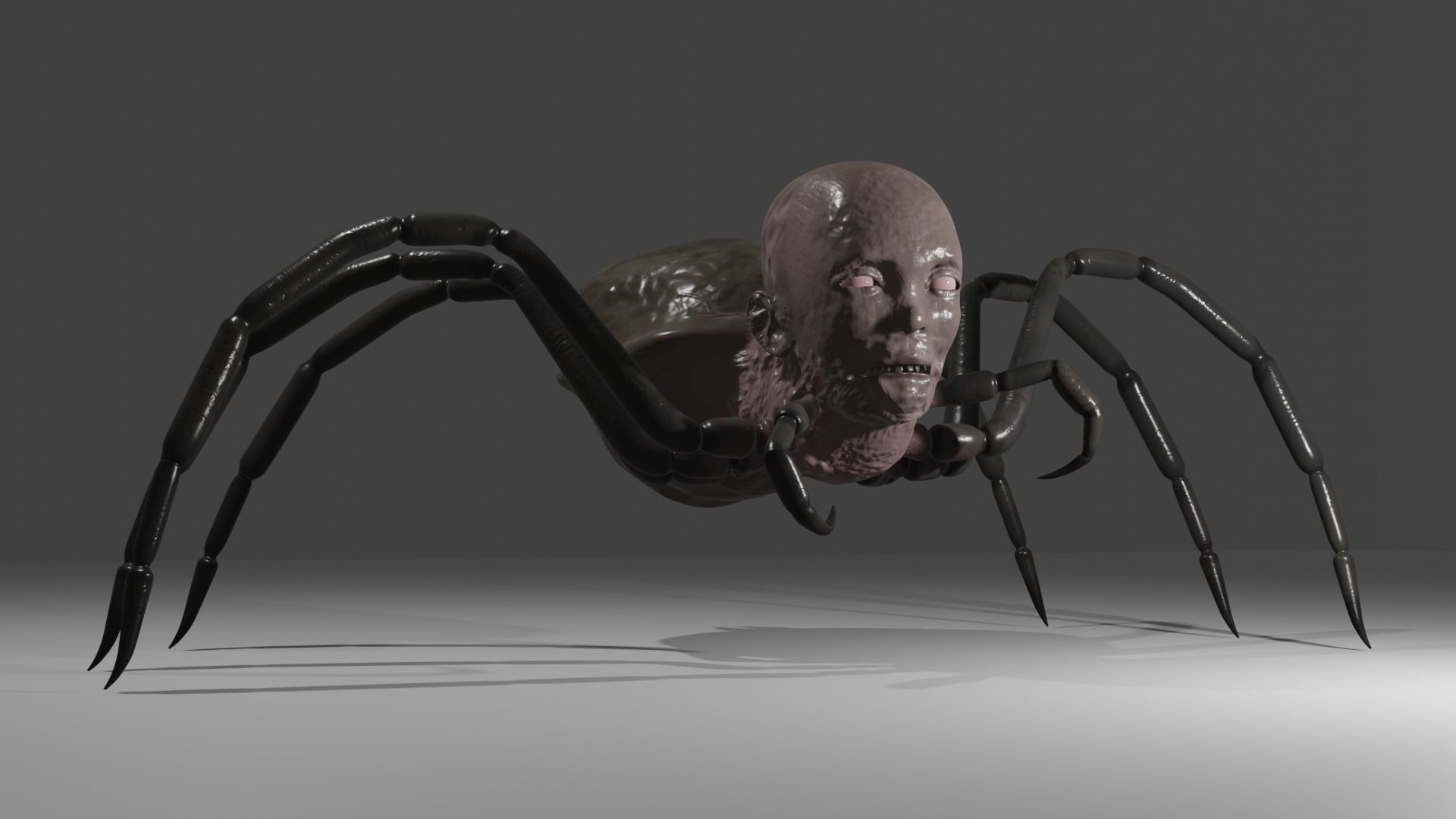 monster-spider head free VR / AR / low-poly 3D model animated rigged ...
