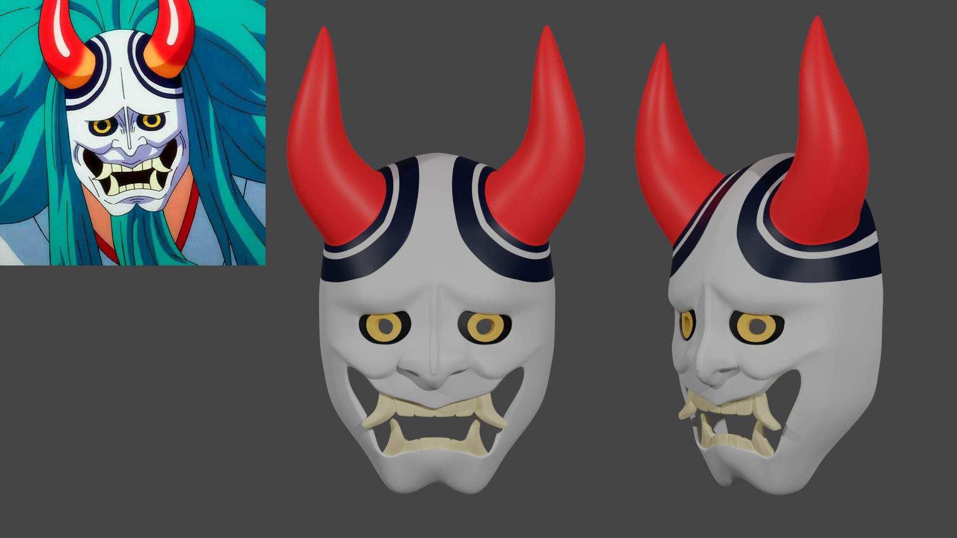 3D model Yamato mask One Piece VR / AR / low-poly | CGTrader