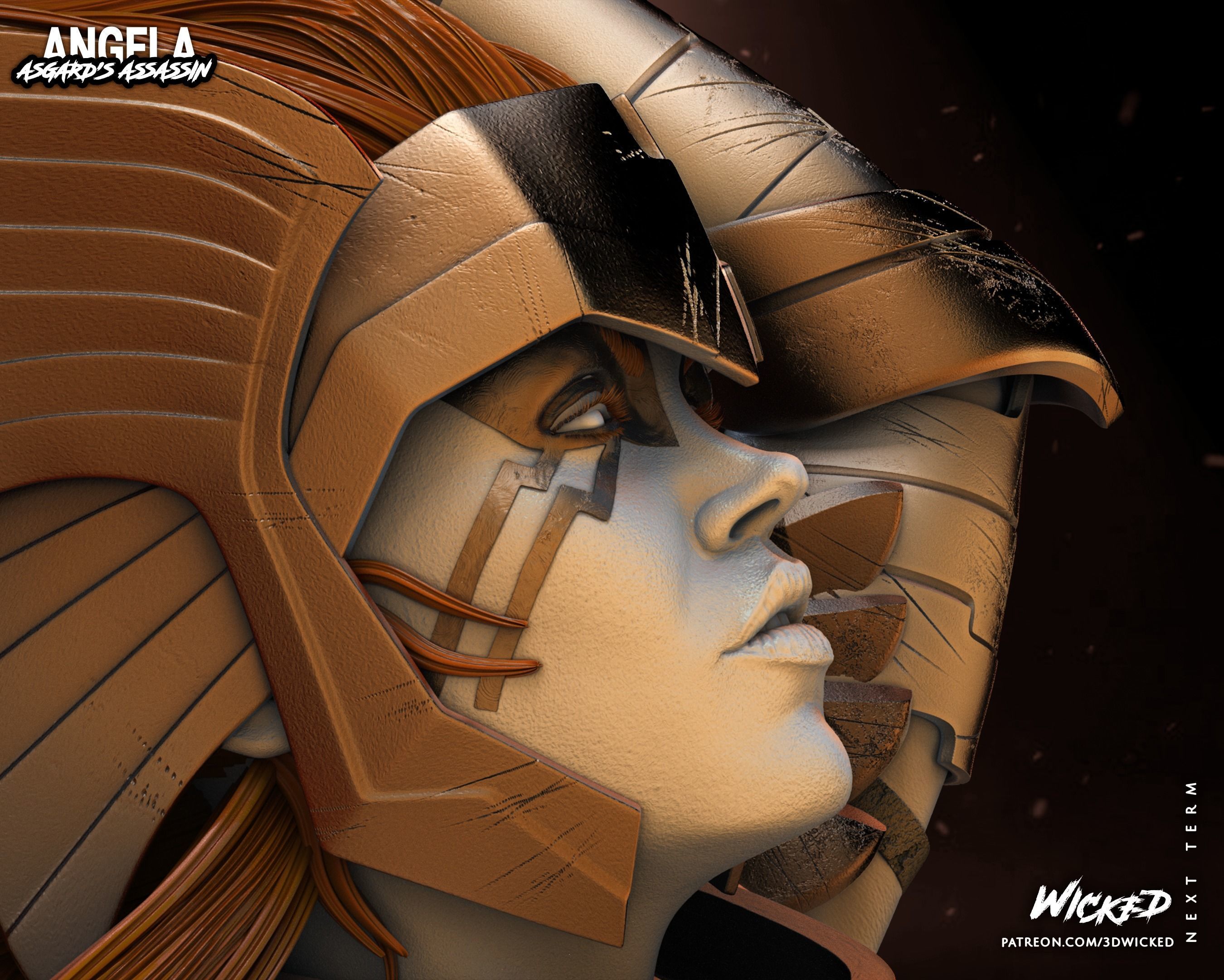 Wicked Marvel Angela Sculpture Tested for 3D printing 3D model 3D ...
