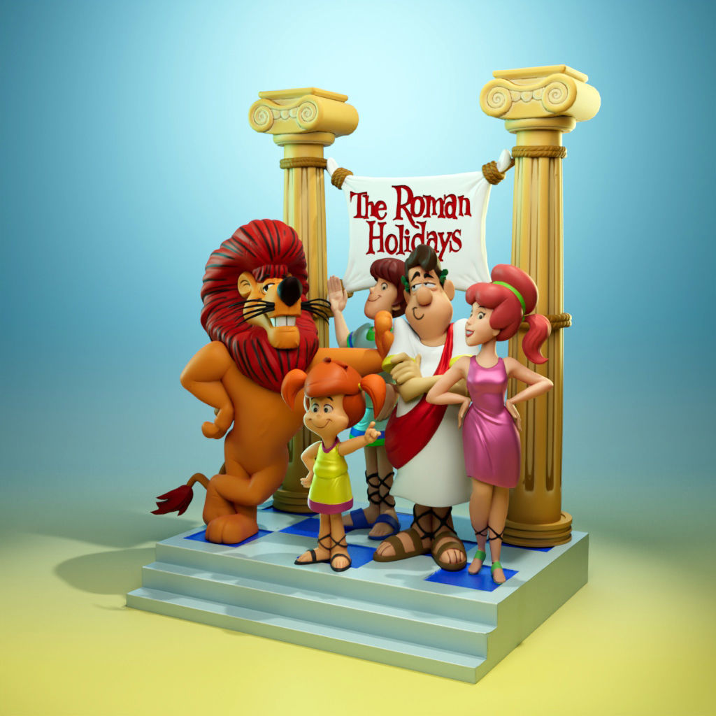 The Roman Holidays -Diorama 3D model 3D printable | CGTrader