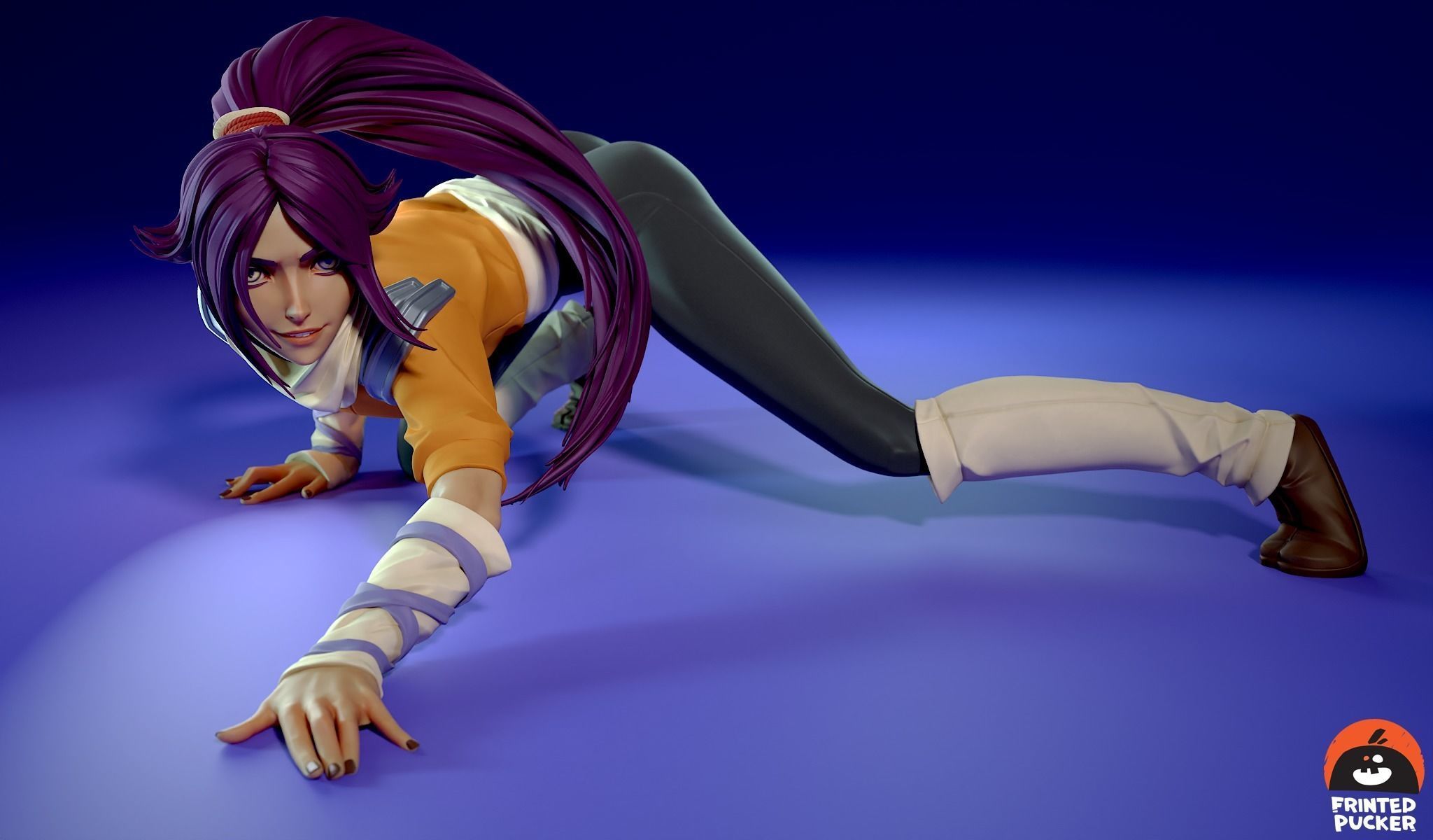 Yoruichi Shihoin pose2 3D model 3D printable | CGTrader