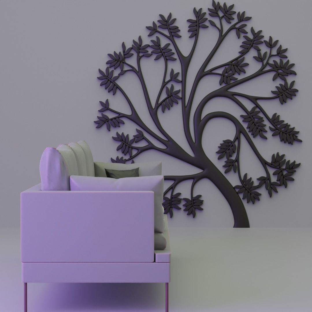 3D printable wall decoration natural tree 3D model 3D printable | CGTrader