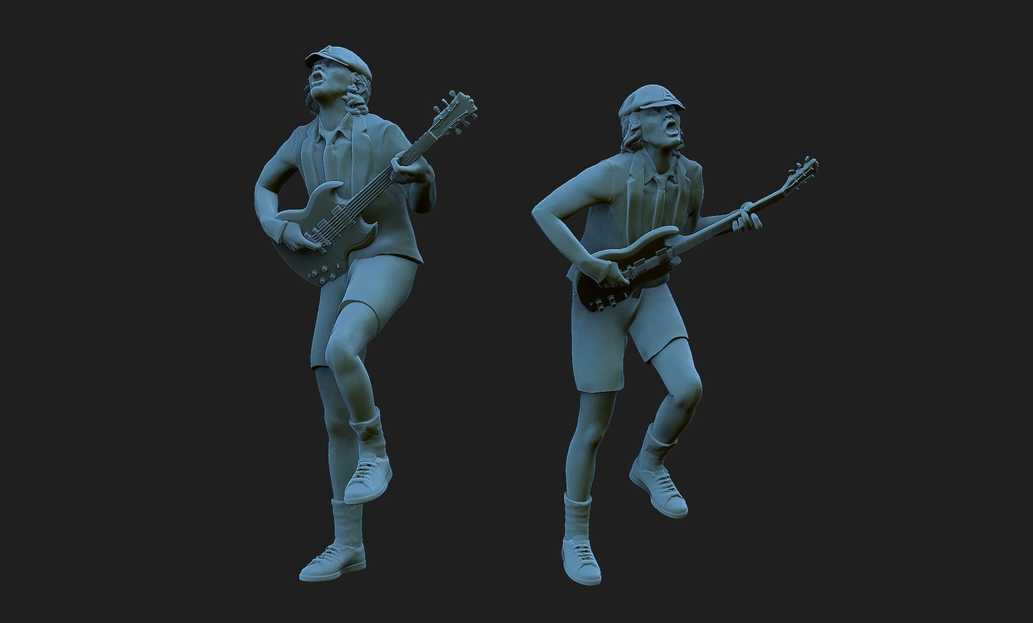 Angus Young 3D model 3D printable | CGTrader